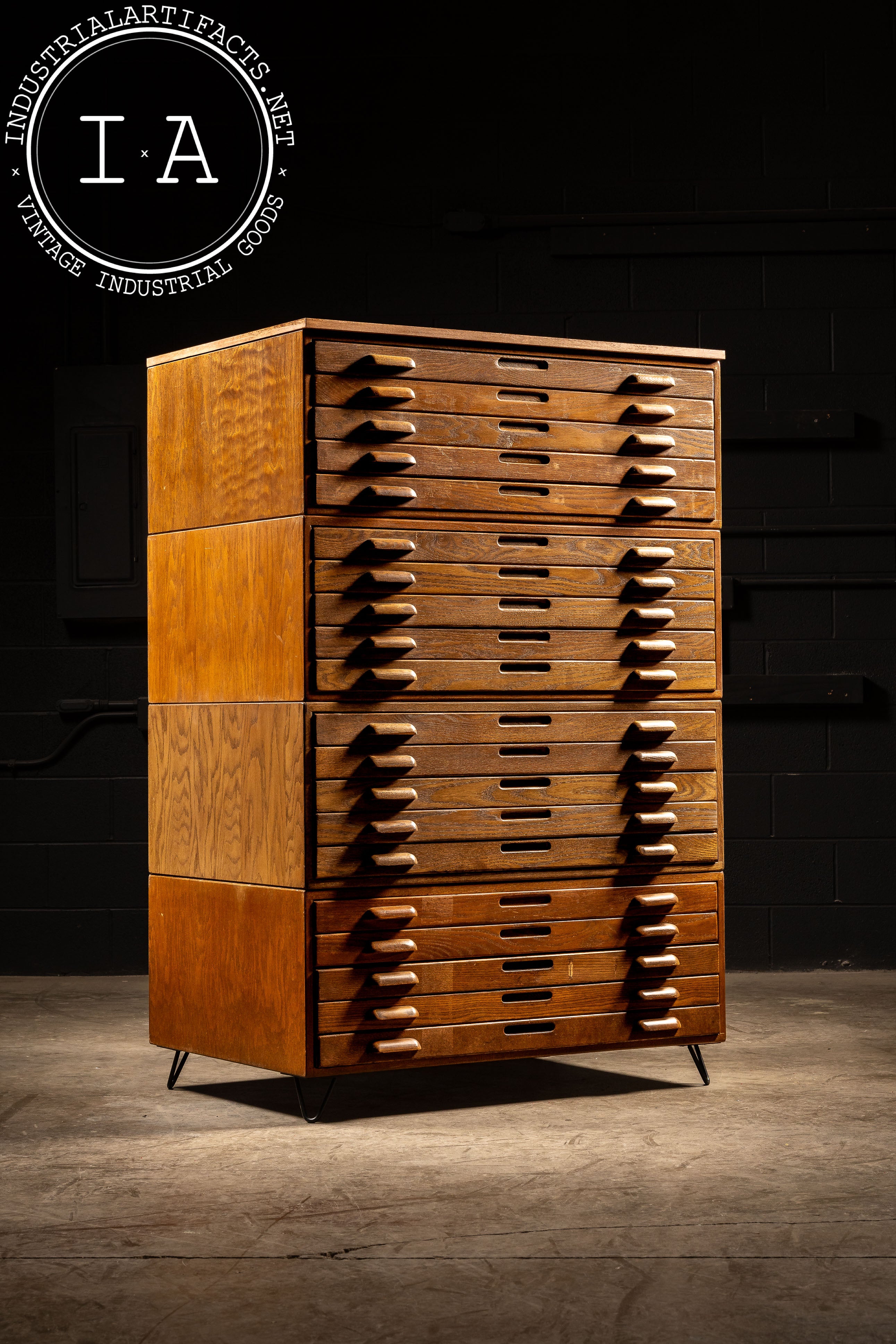 Vintage Four Stack Flat File – Industrial Artifacts