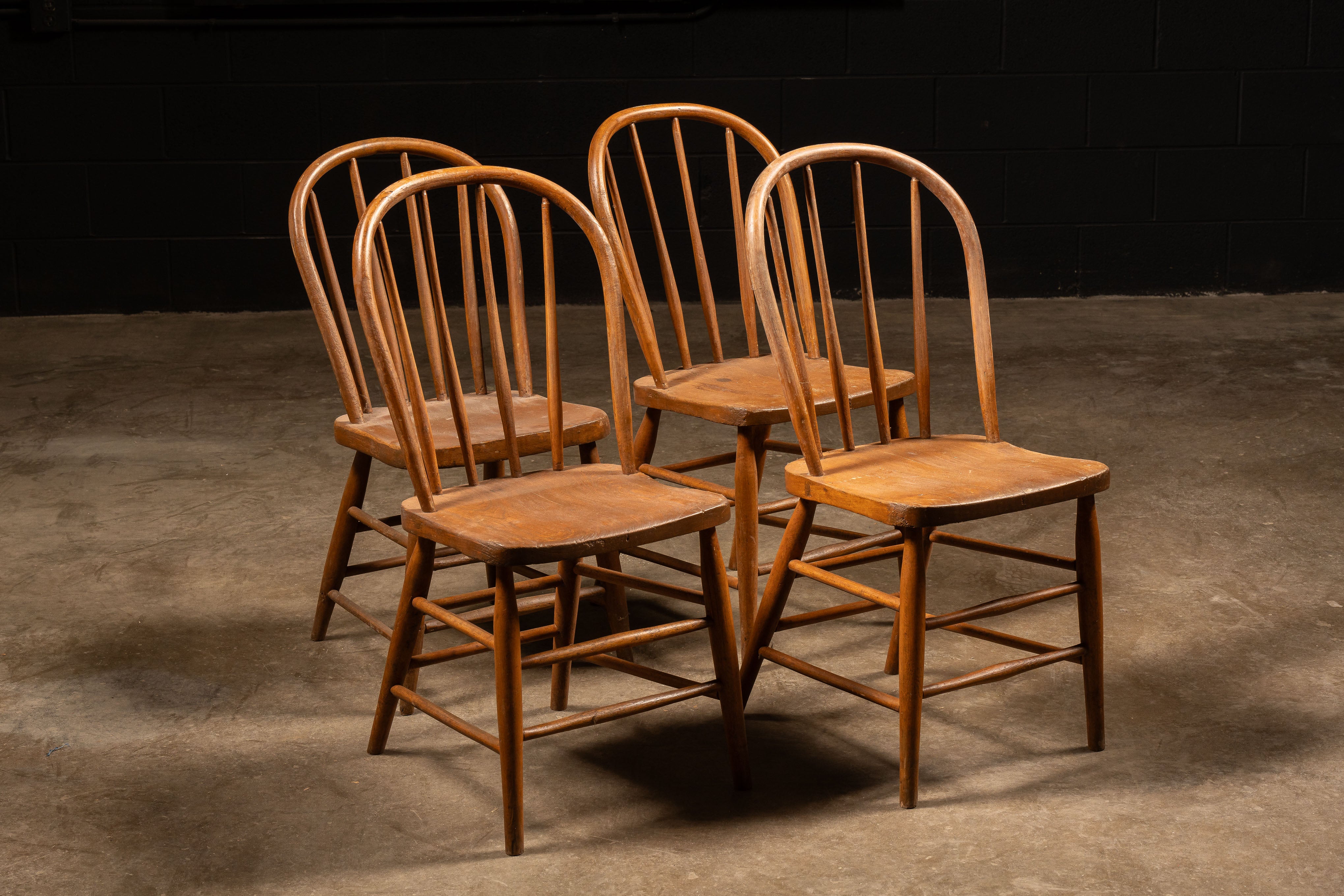 Set of Four Farmhouse Windsor Chairs – Industrial Artifacts