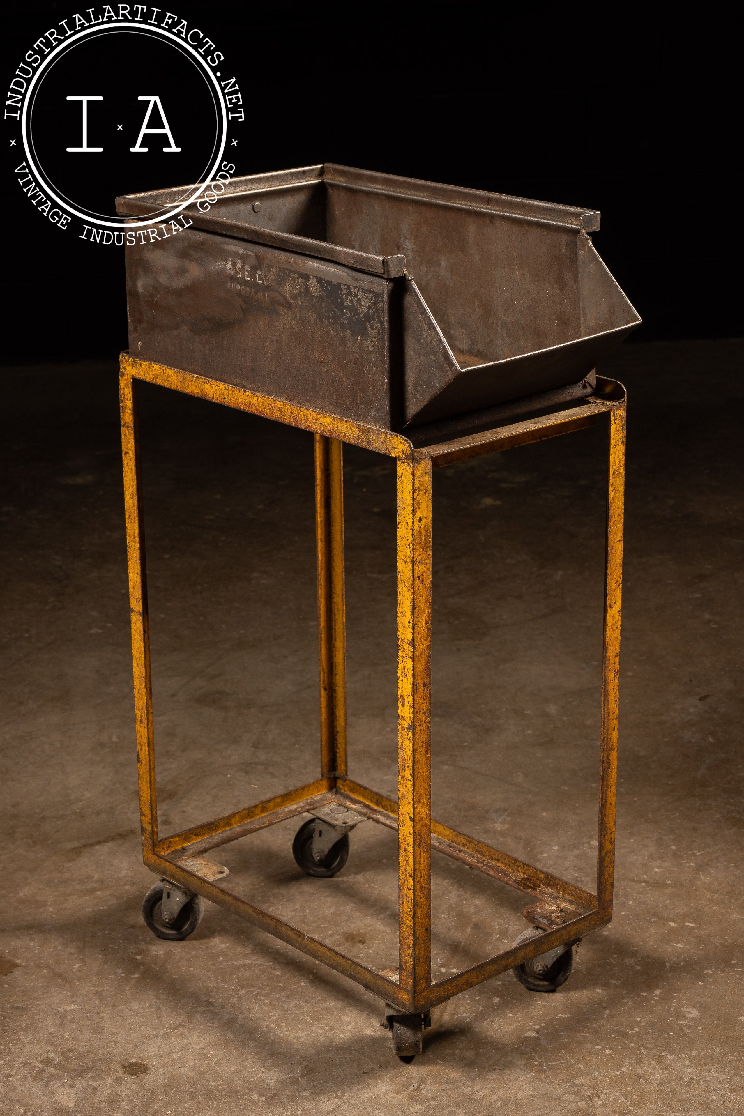 Vintage Industrial Rolling Cart with Storage – Industrial Artifacts
