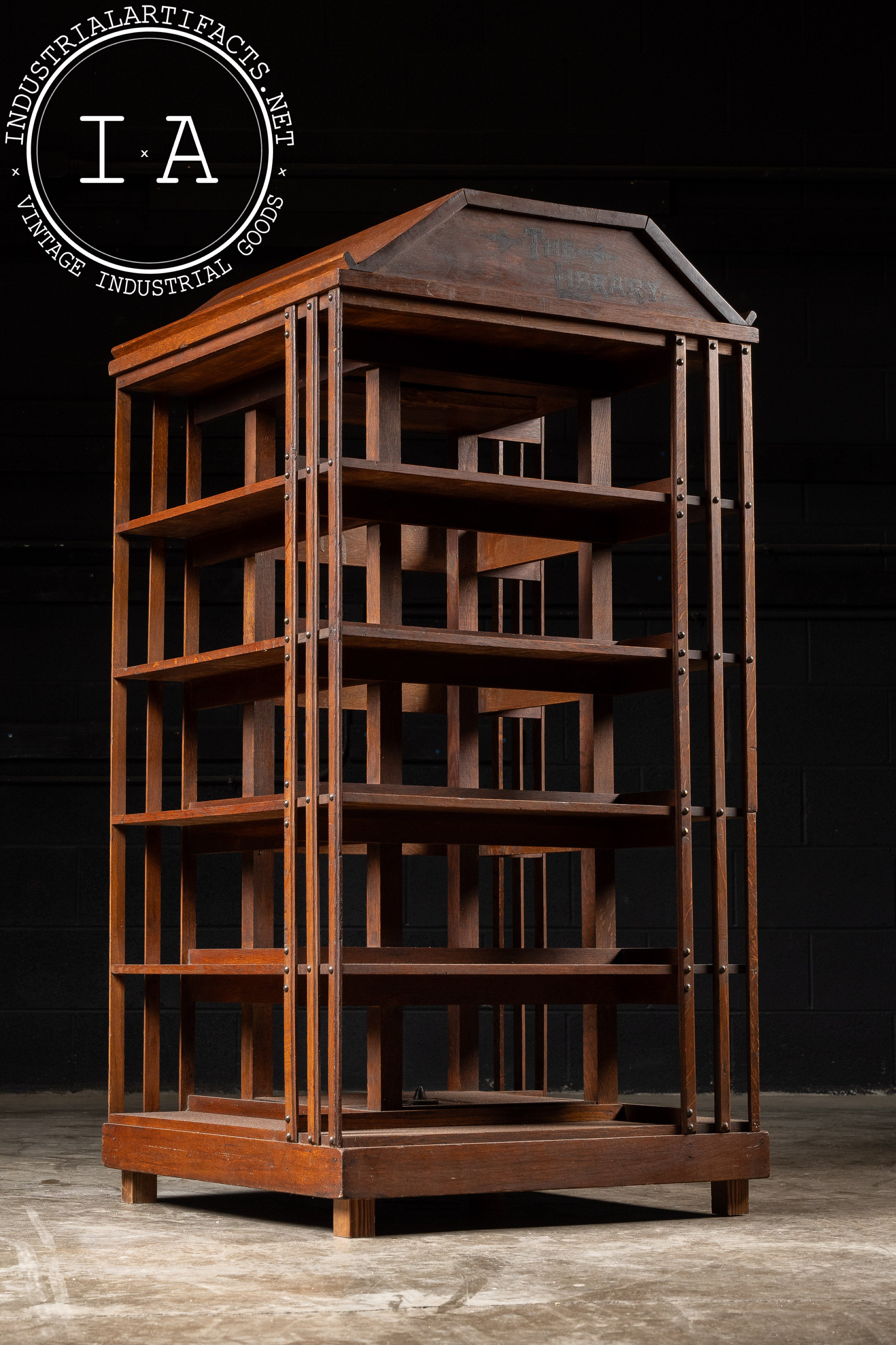 Early 20th Century Mission Style Wooden Bookcase – Industrial Artifacts