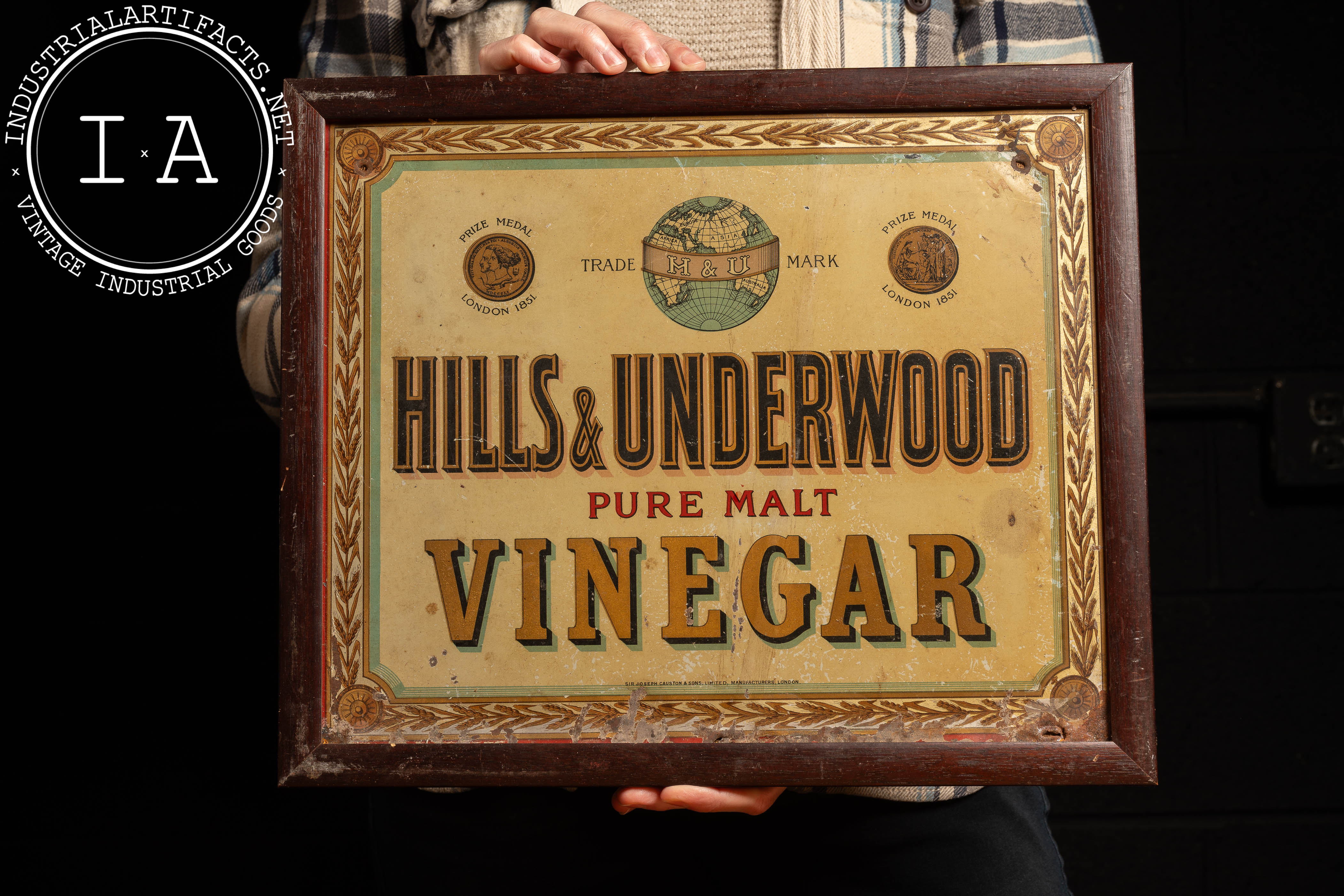 Antique Hills & Underwood TOC Advertising Sign – Industrial Artifacts