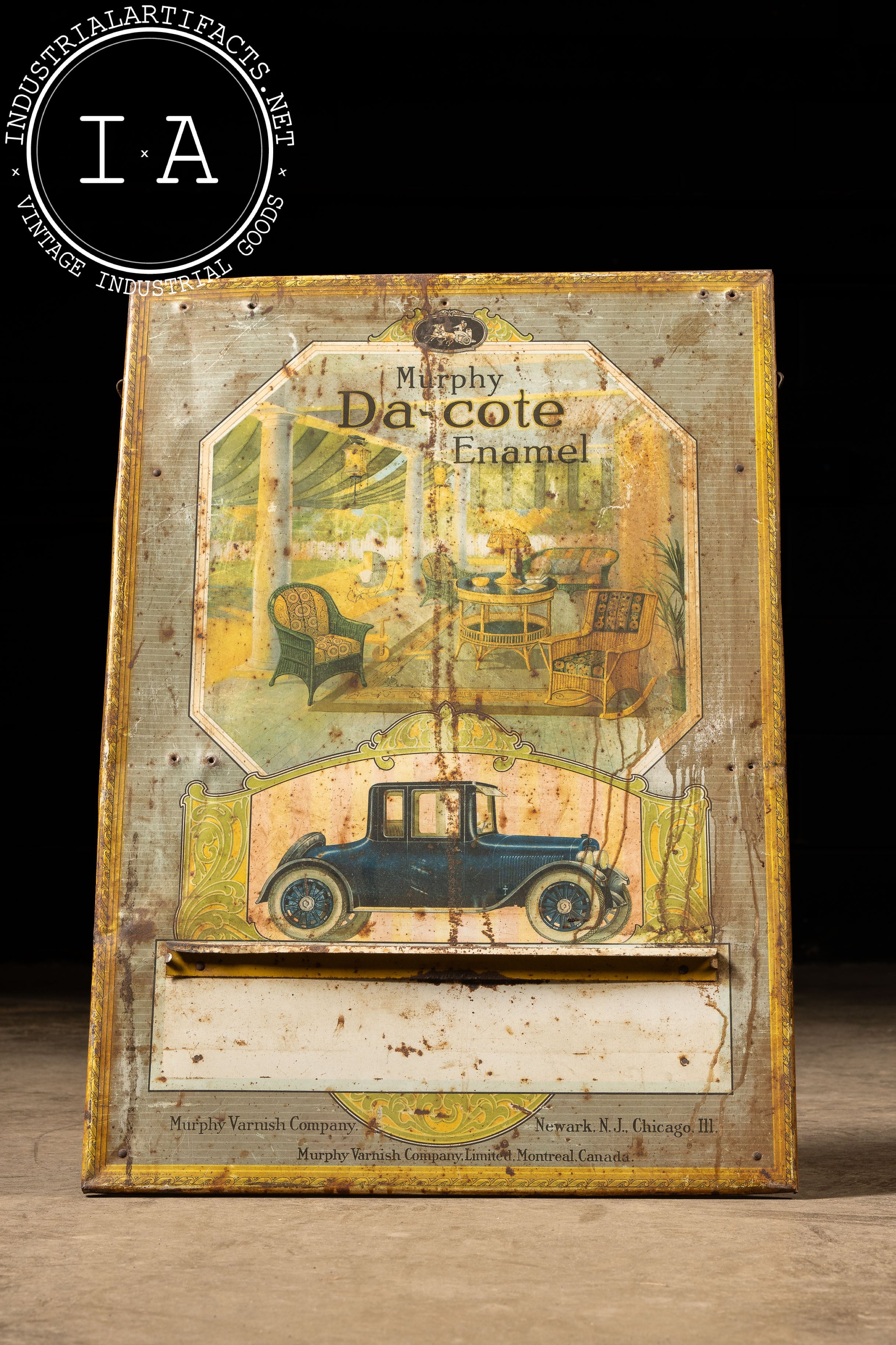 Early 20th Century Da-Cote Enamel Varnish Self-Framed Advertising Sign ...
