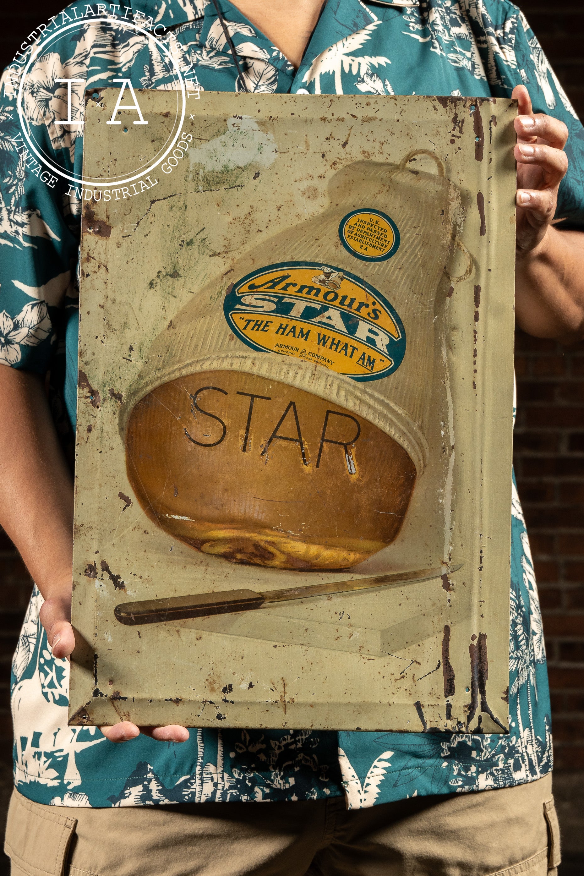 Vintage Armour's Star Ham TOC Sign – Industrial Artifacts