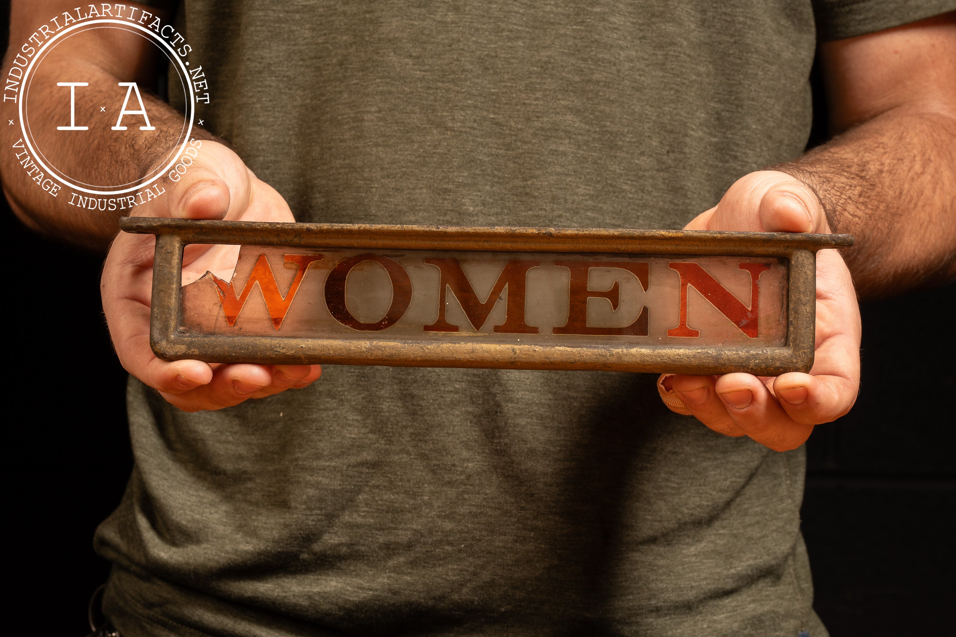 Late 19th Century Stained and Etched Glass "Women" Pullman Sign ...