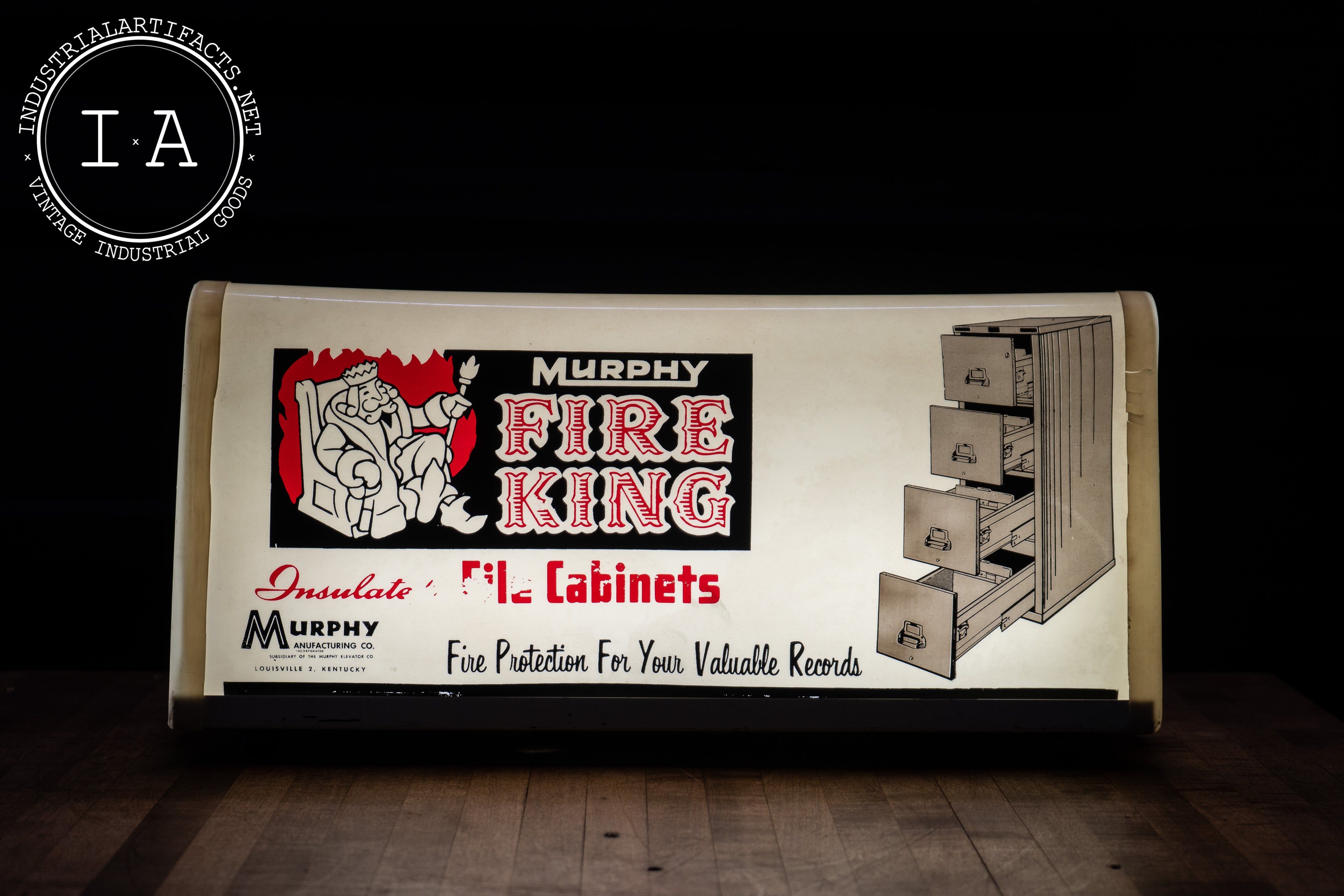 1950s Lighted Murphy FireKing® Sign – Industrial Artifacts