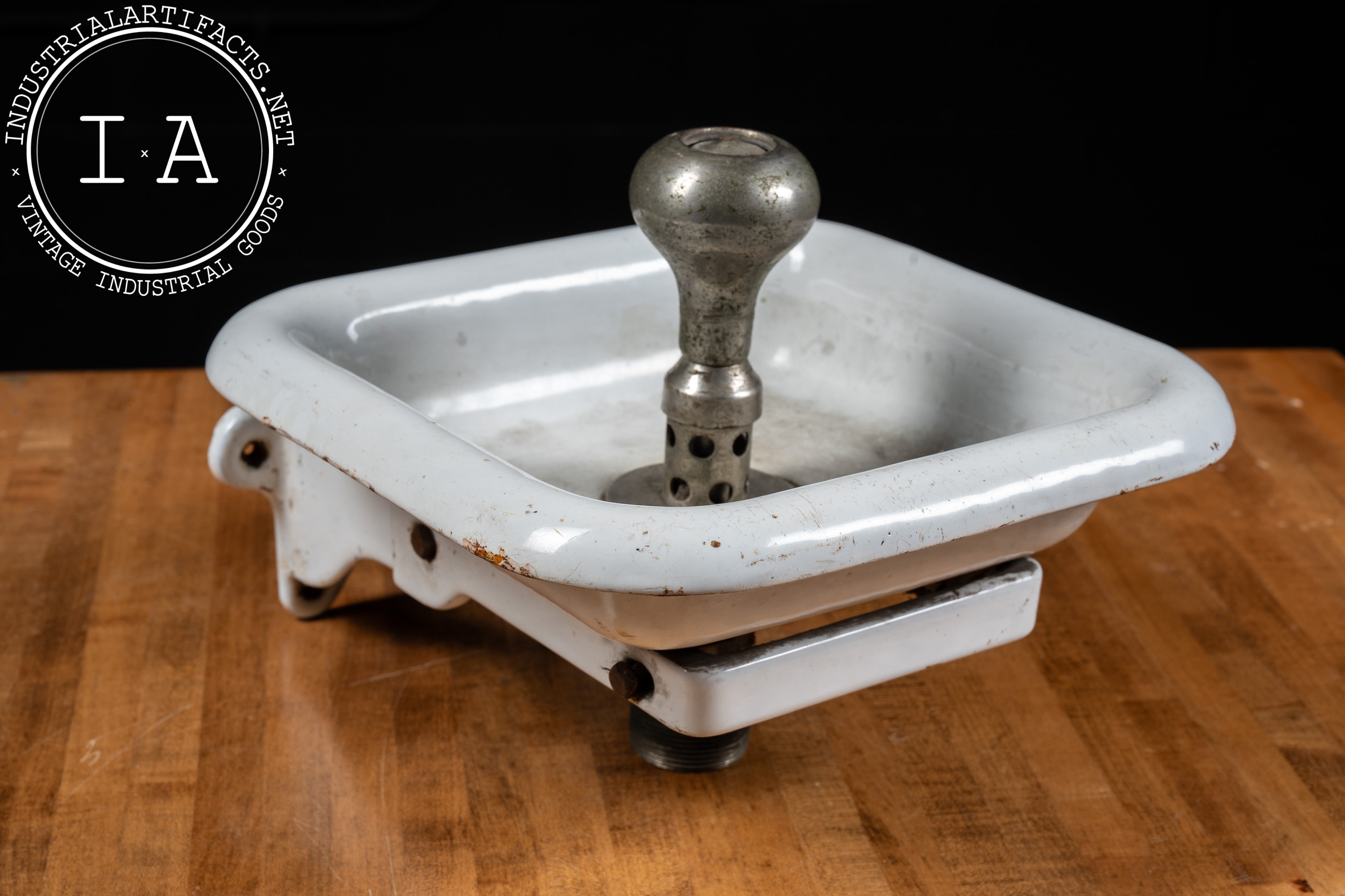 Antique Porcelain Enamel Bubbler Sink – Industrial Artifacts