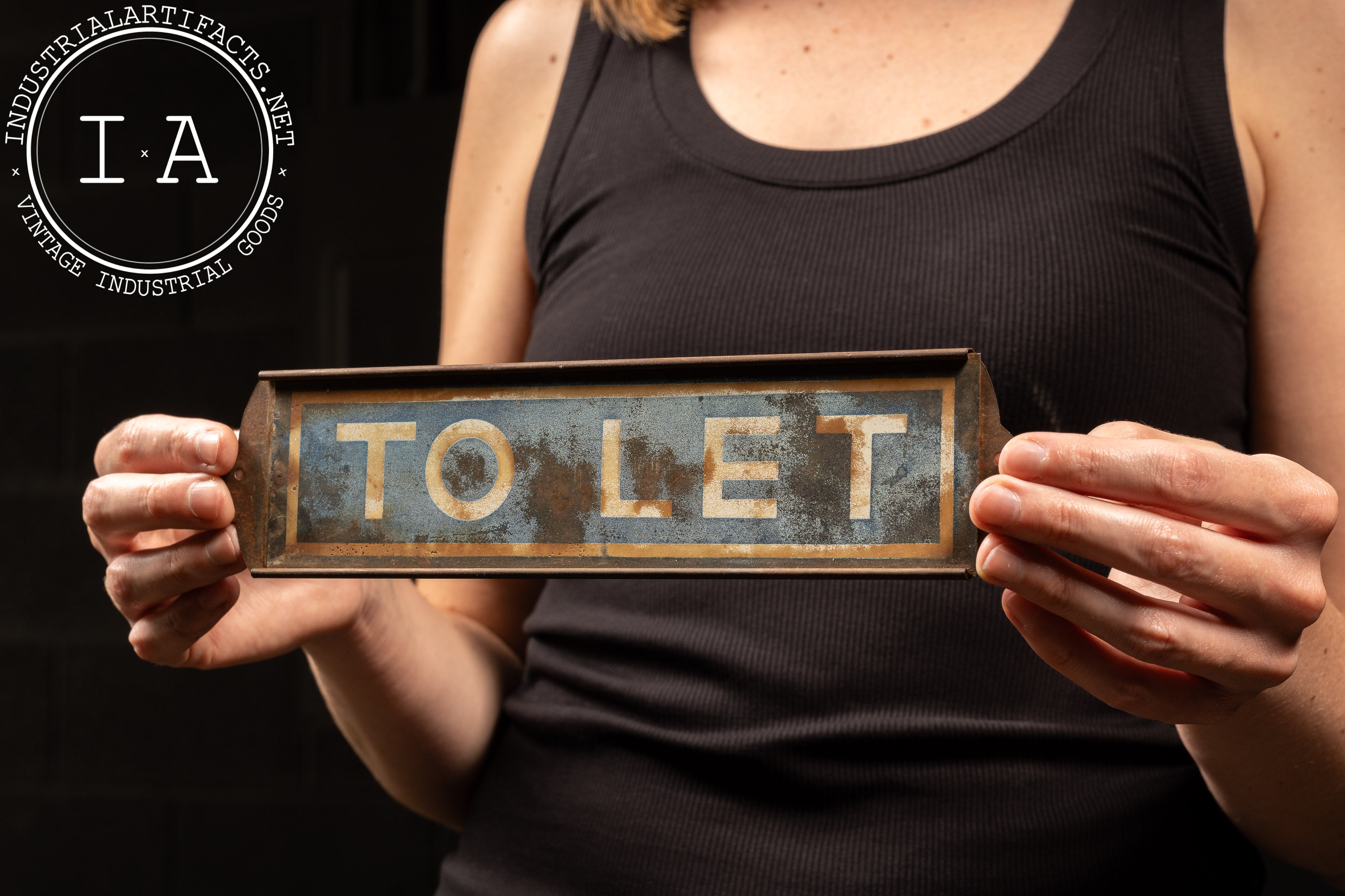 Painted Tin Real Estate Sign – Industrial Artifacts