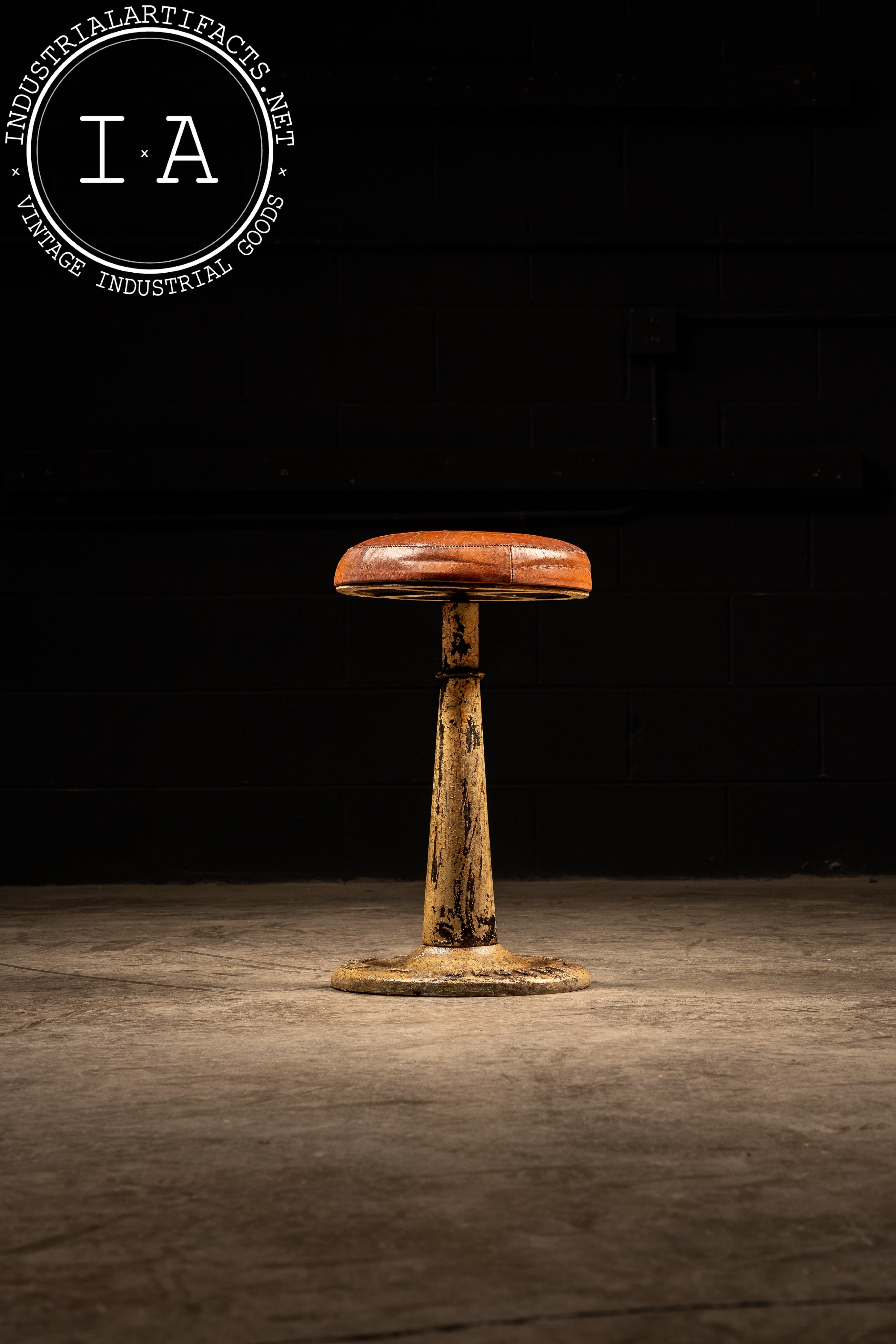 Antique Industrial Stool by Necchi – Industrial Artifacts