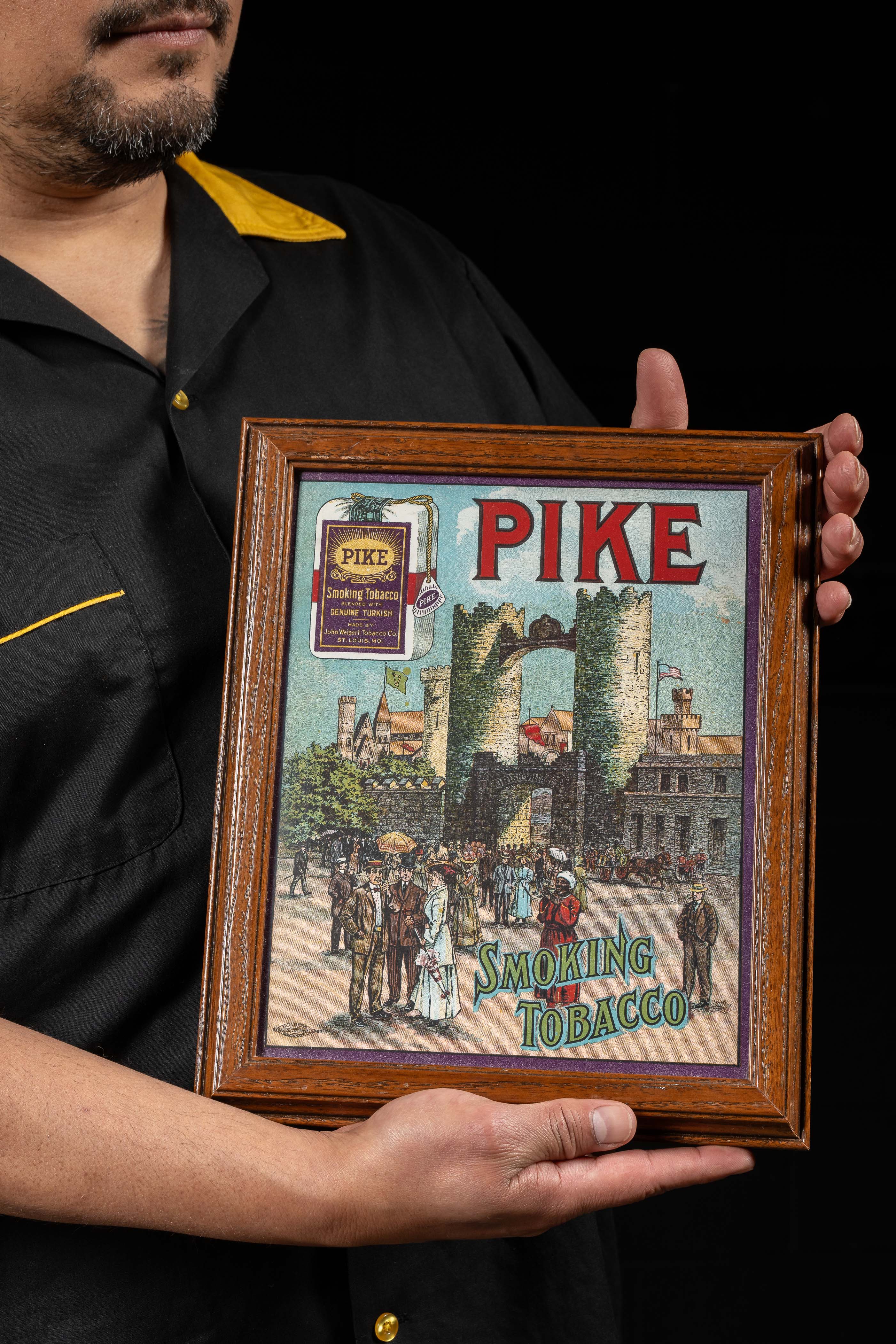 Early 20th Century Pike Smoking Tobacco Framed Cardstock Ad ...