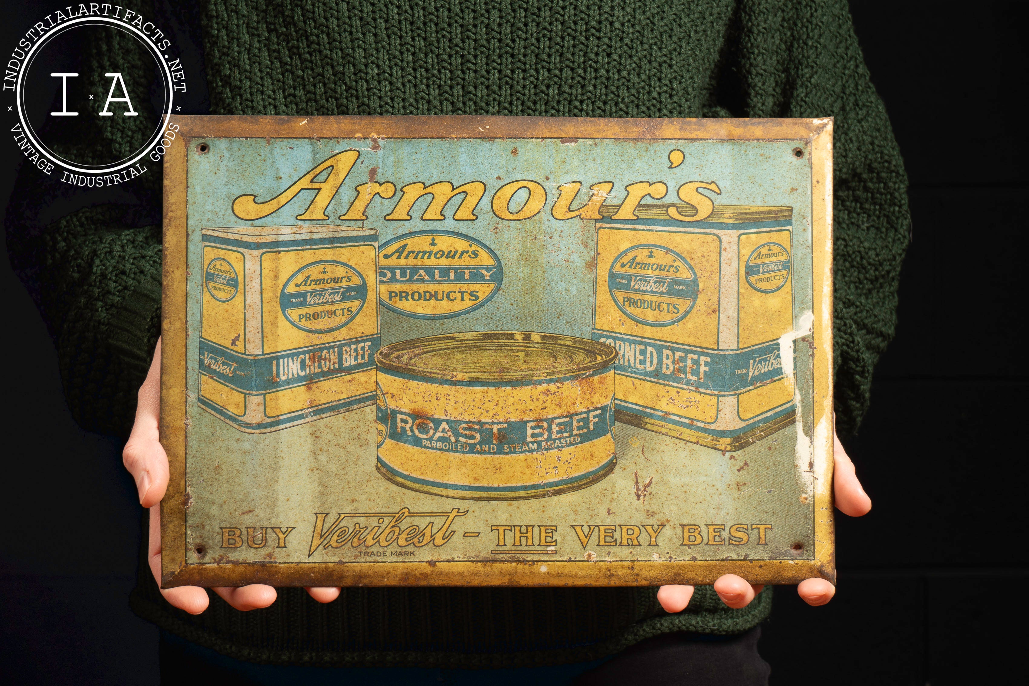 Early 20th Century Armour's TOC Advertising Sign – Industrial Artifacts