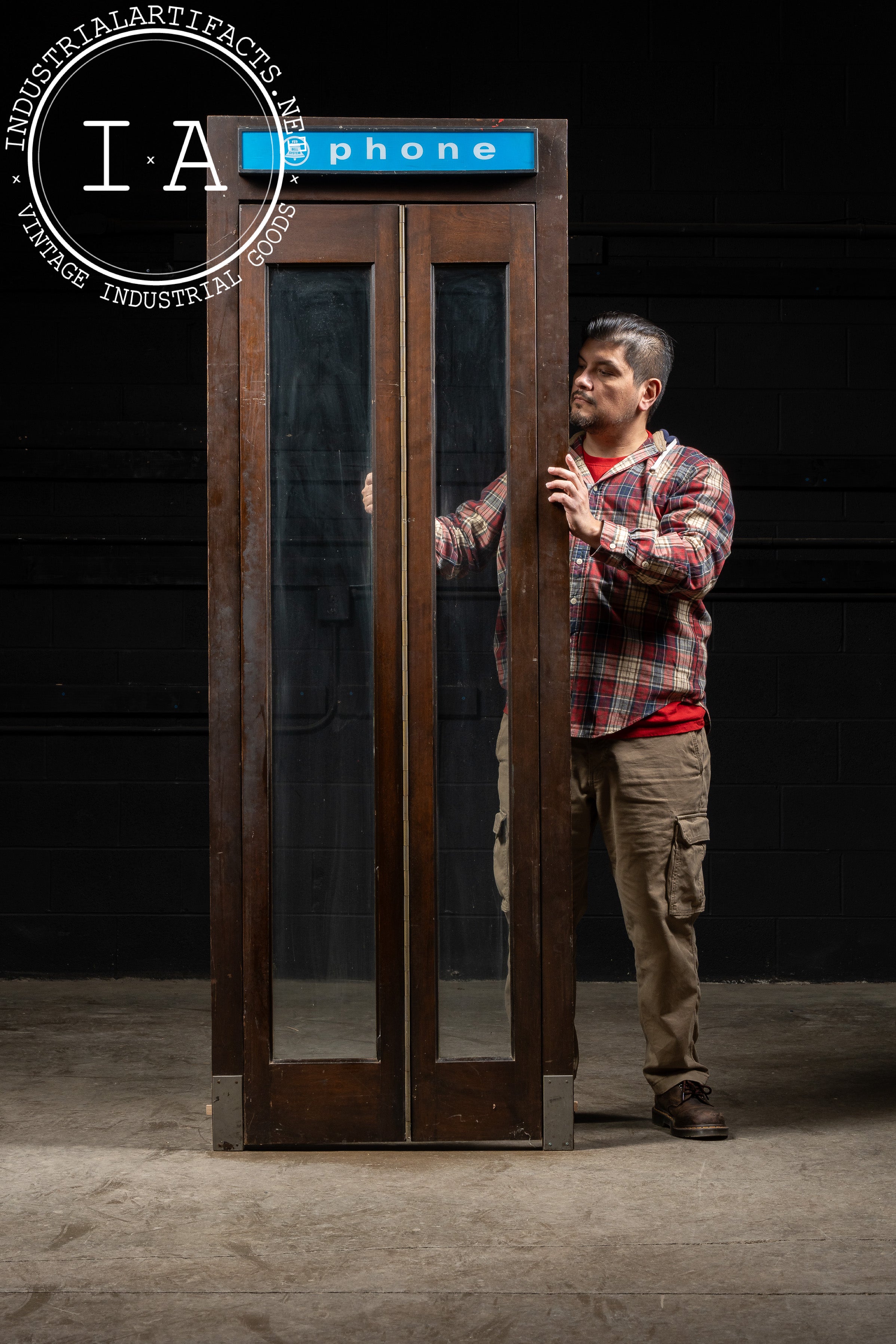 Vintage Western Electric Phone Booth Door by Drexel – Industrial Artifacts