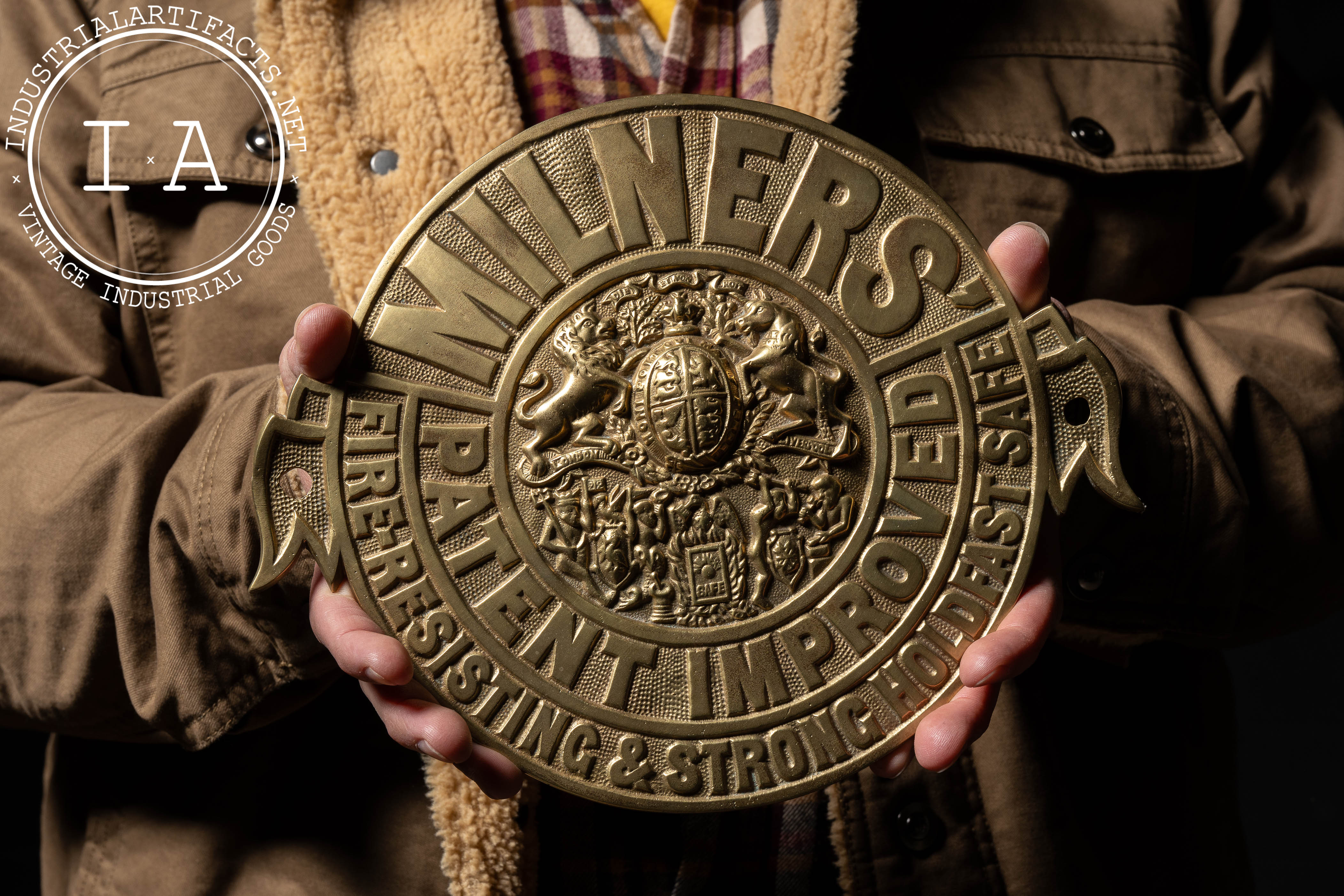 Antique Milner's Safe Brass Emblem – Industrial Artifacts