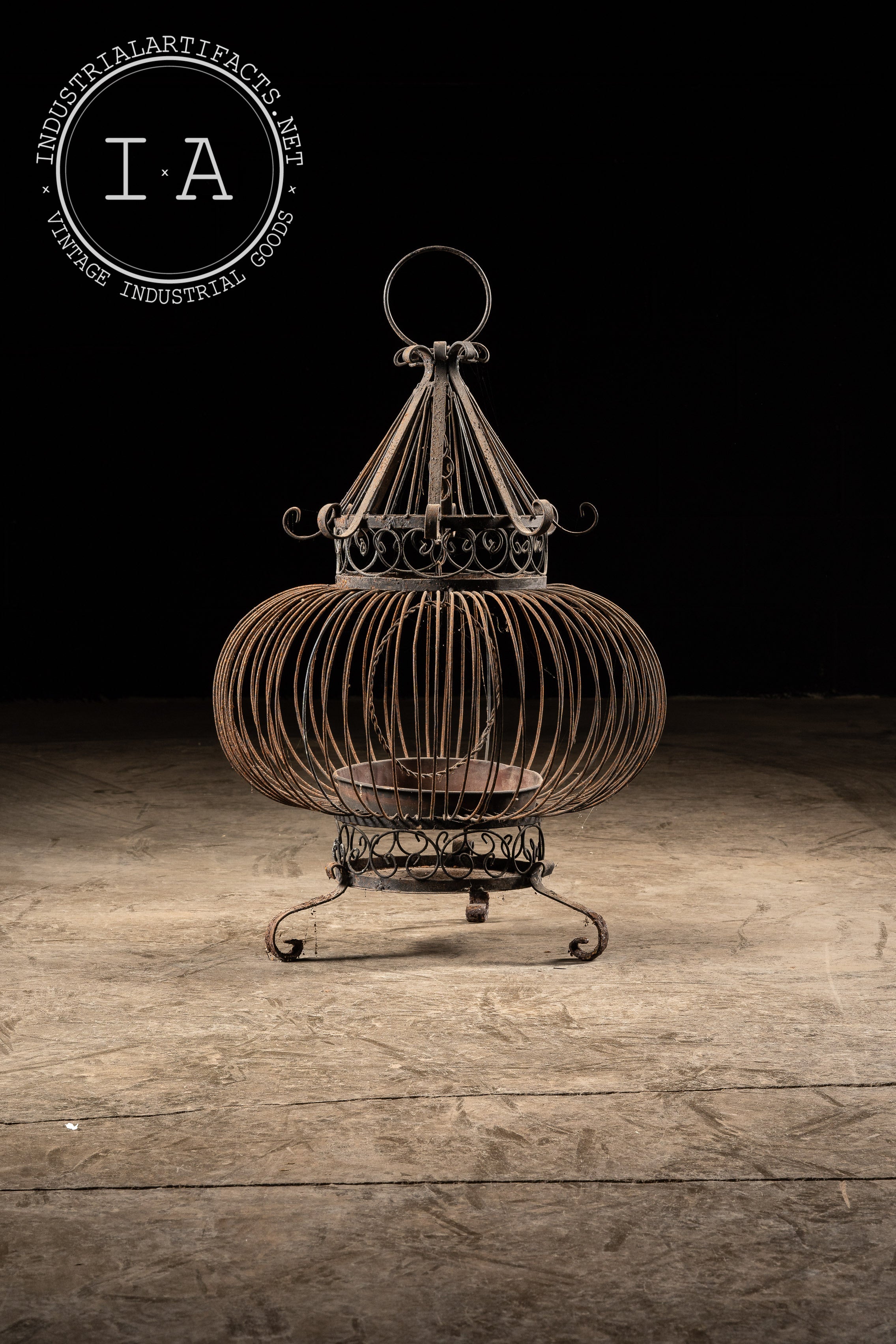 Antique Victorian Wrought Iron Bird Cage – Industrial Artifacts