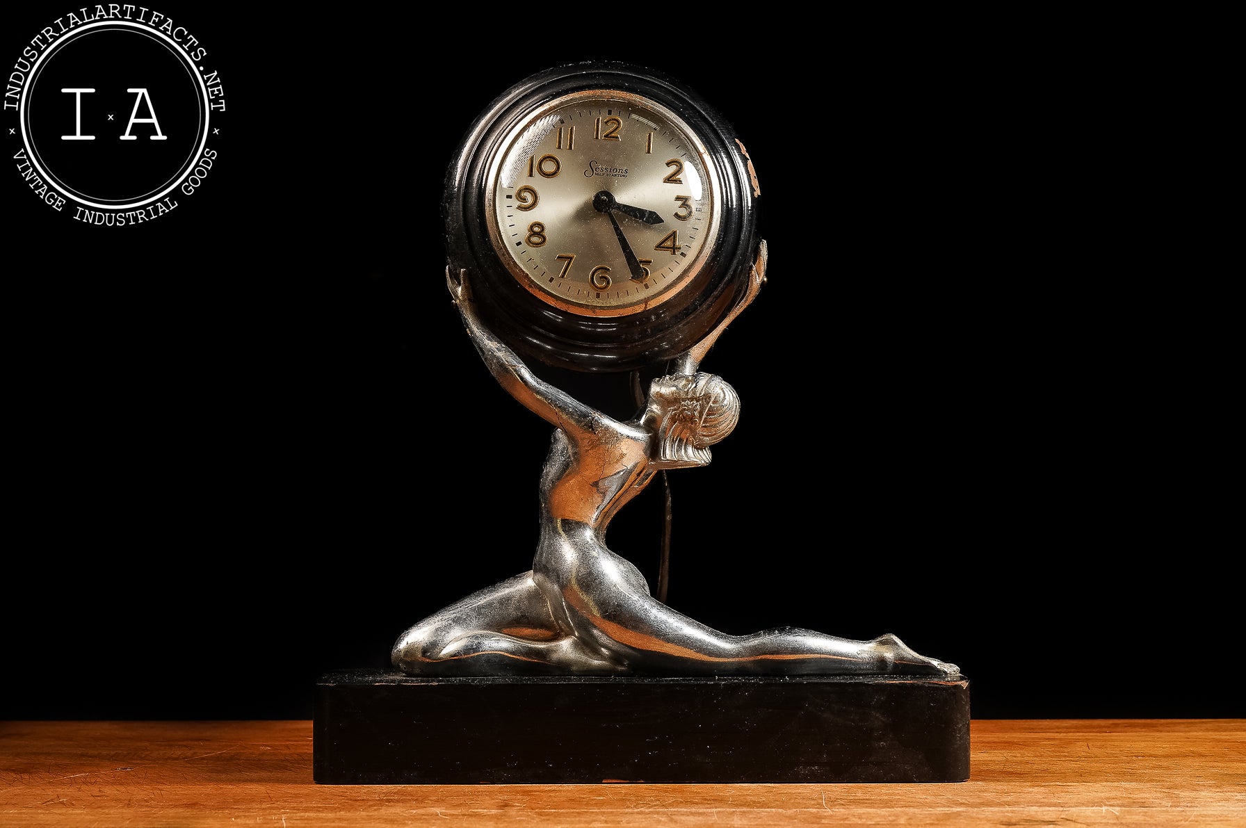 Antique Art Deco Goddess Clock – Industrial Artifacts