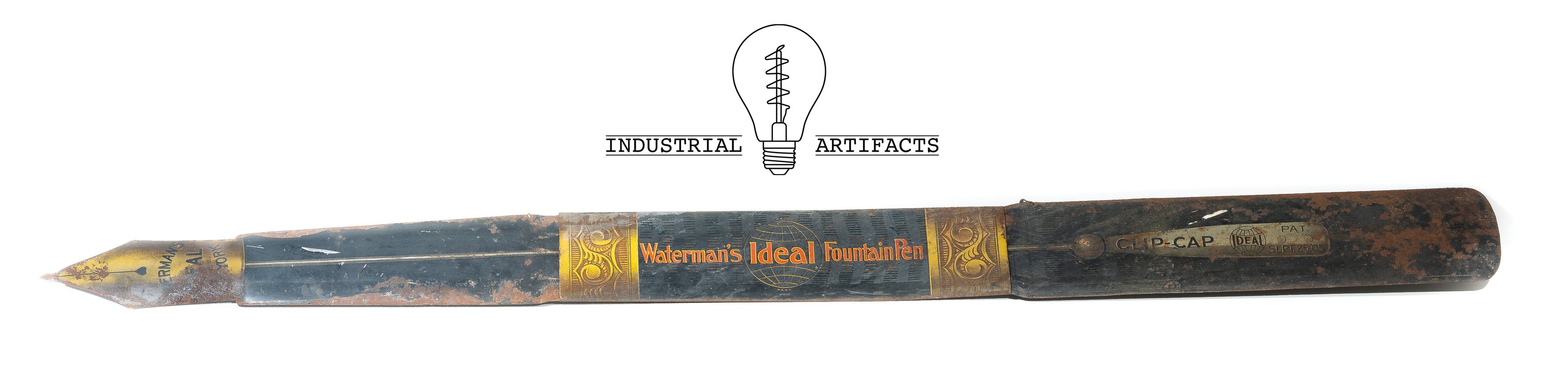 Antique Watermans Ideal Pen Trade Sign – Industrial Artifacts