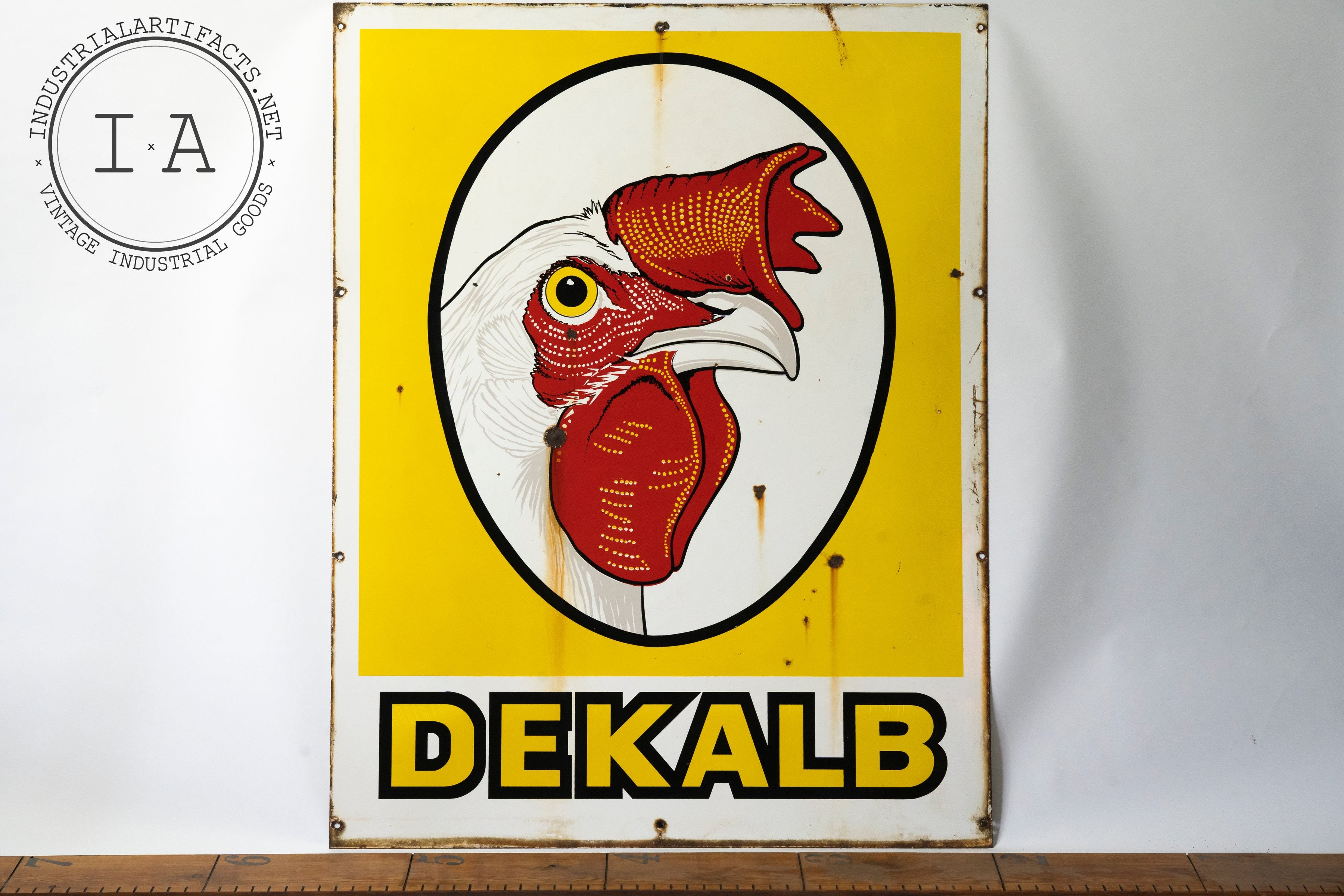 Porcelain Enamel DeKalb Poultry Research Farm Sign – Industrial Artifacts