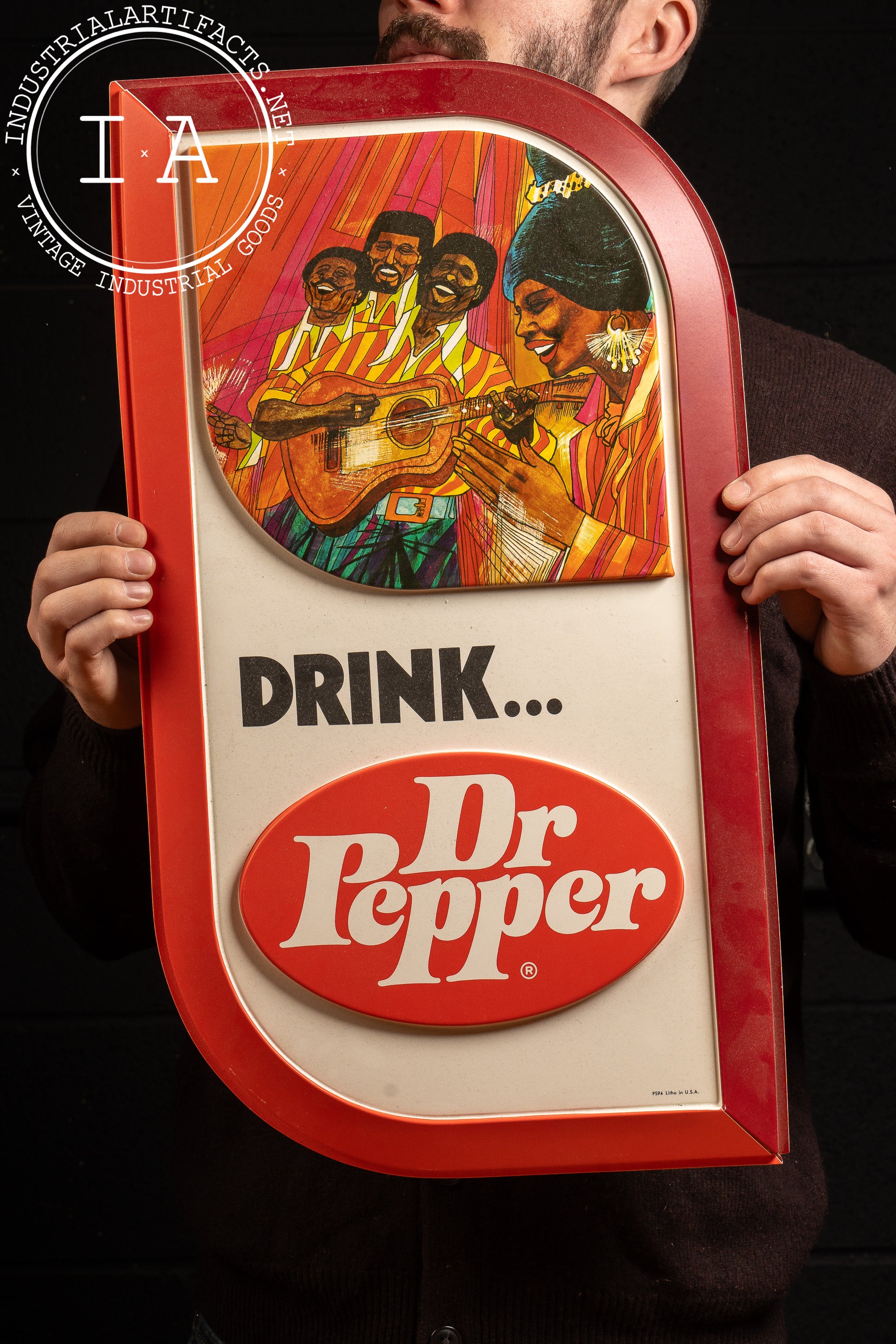 Psychedelic Formed Plastic Dr. Pepper Advertising Sign – Industrial ...