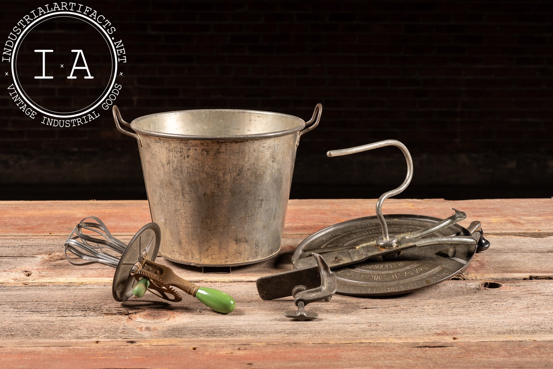 Antique Hand Mixer and Bread Maker Pail by Landers Frary & Clark ...