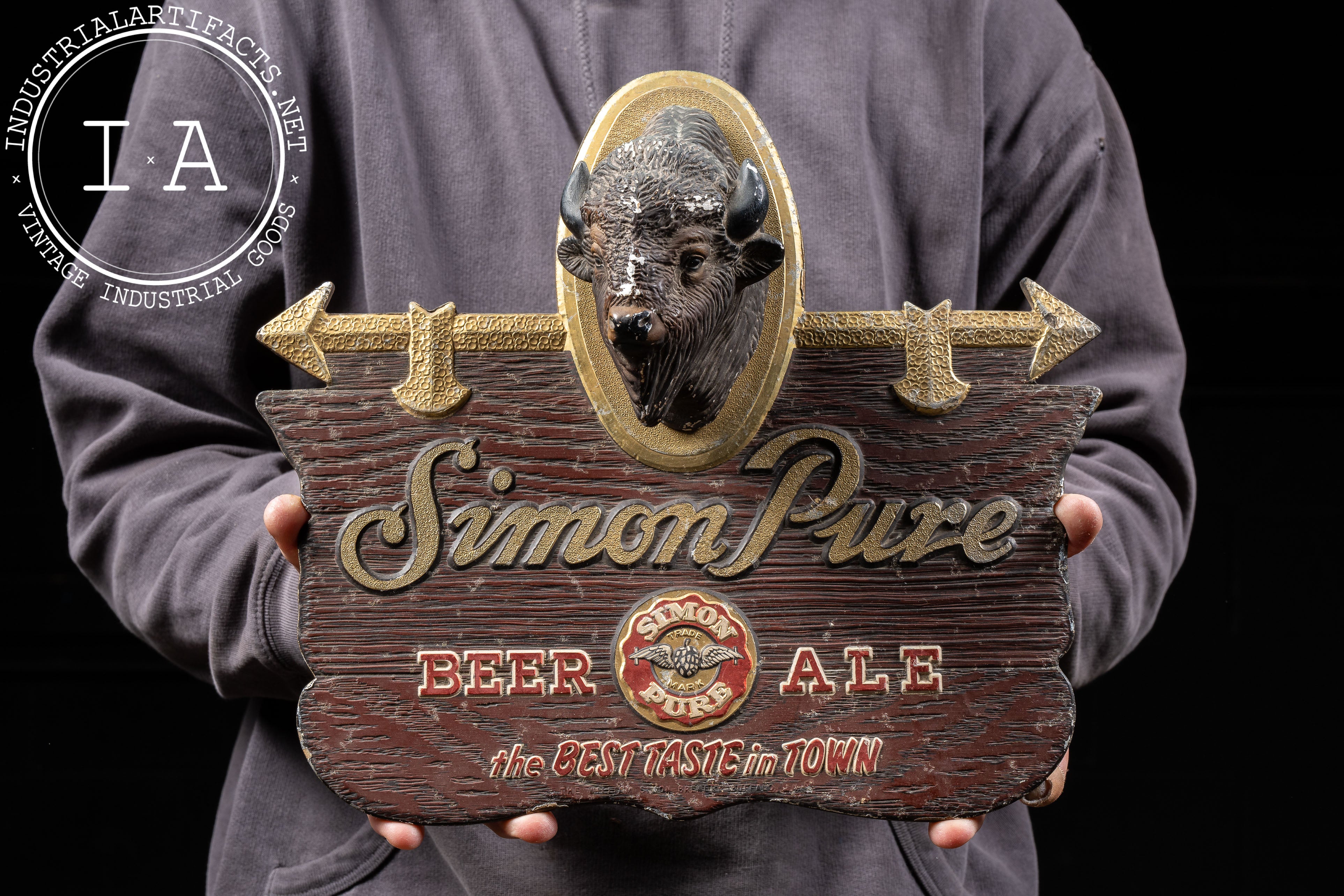 Vintage Simon Beer Dimensional Advertising Sign – Industrial Artifacts