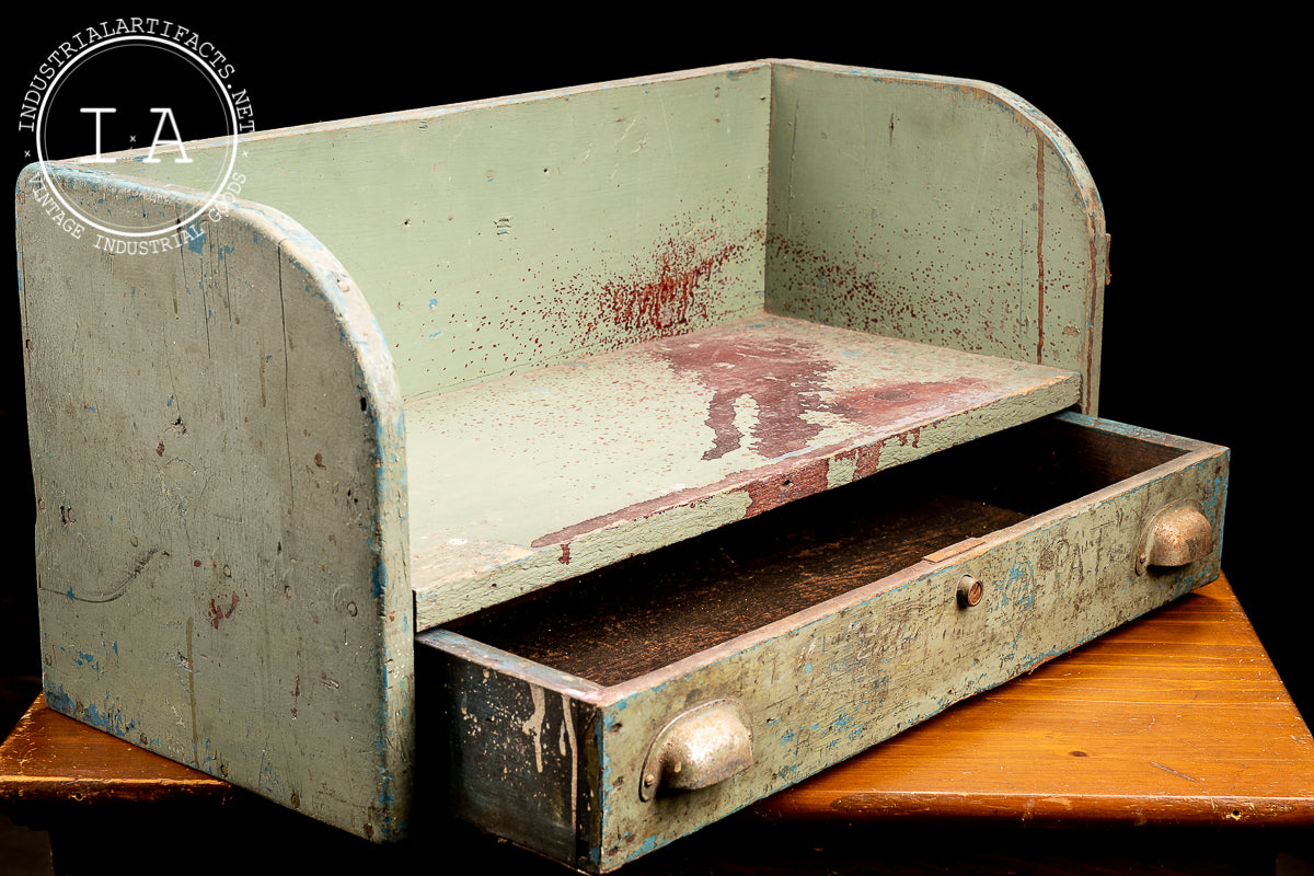 Antique Wooden Medical Shelf – Industrial Artifacts