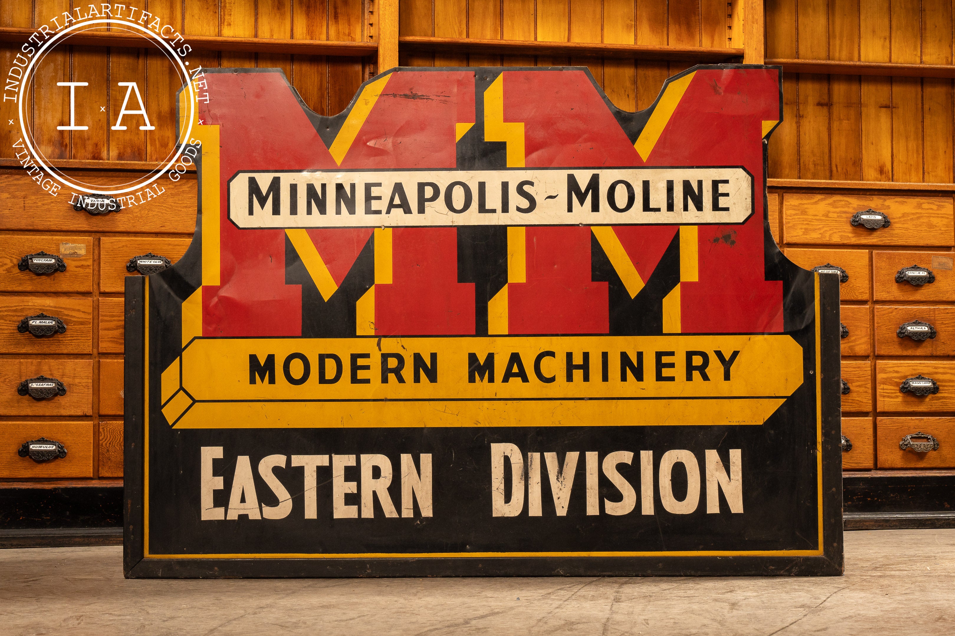 Vintage Minneapolis-Moline - Eastern Division Tin Litho Sign ...