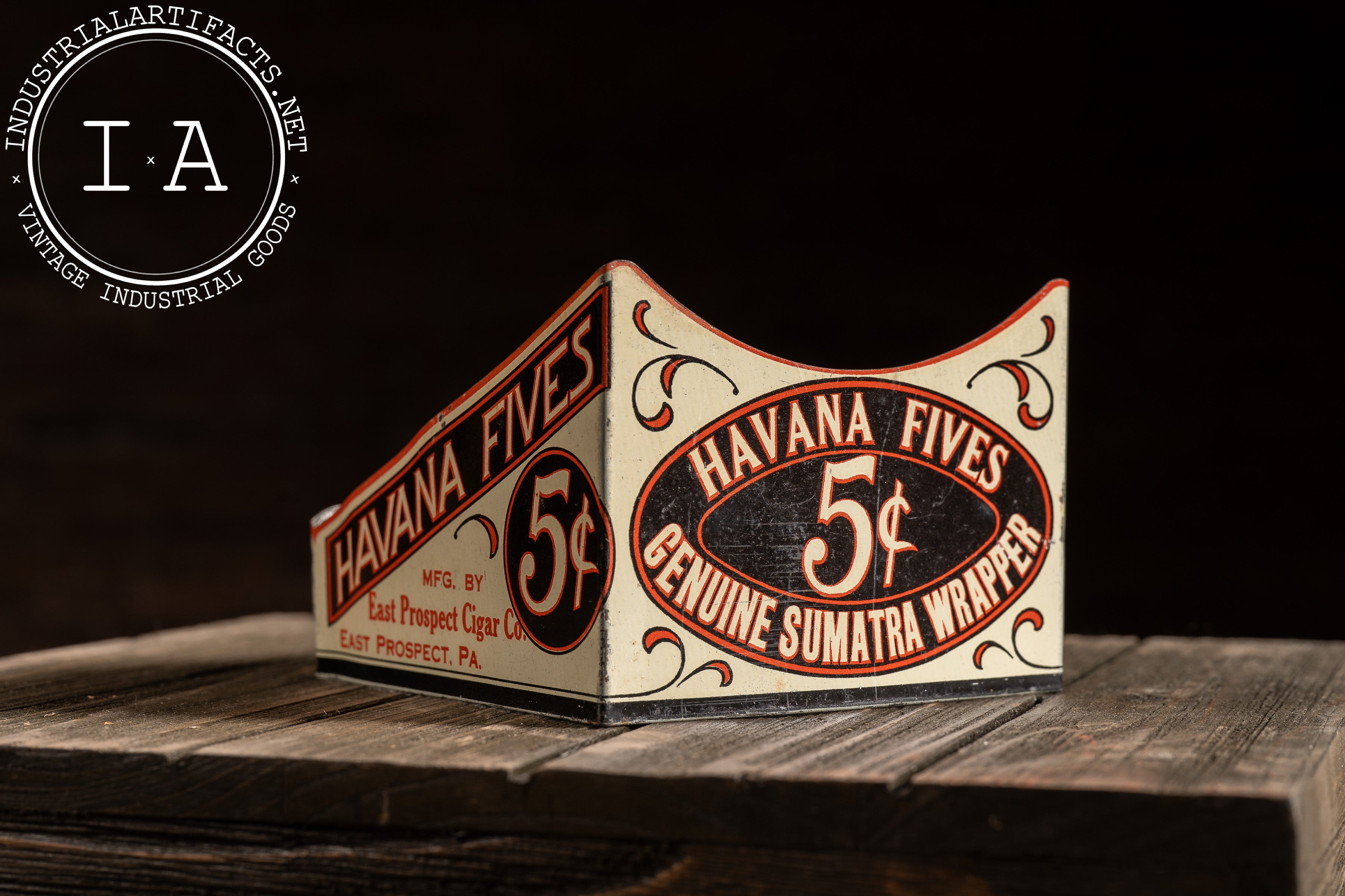 Antique "Havana Fives" Tin Litho POS Display – Industrial Artifacts
