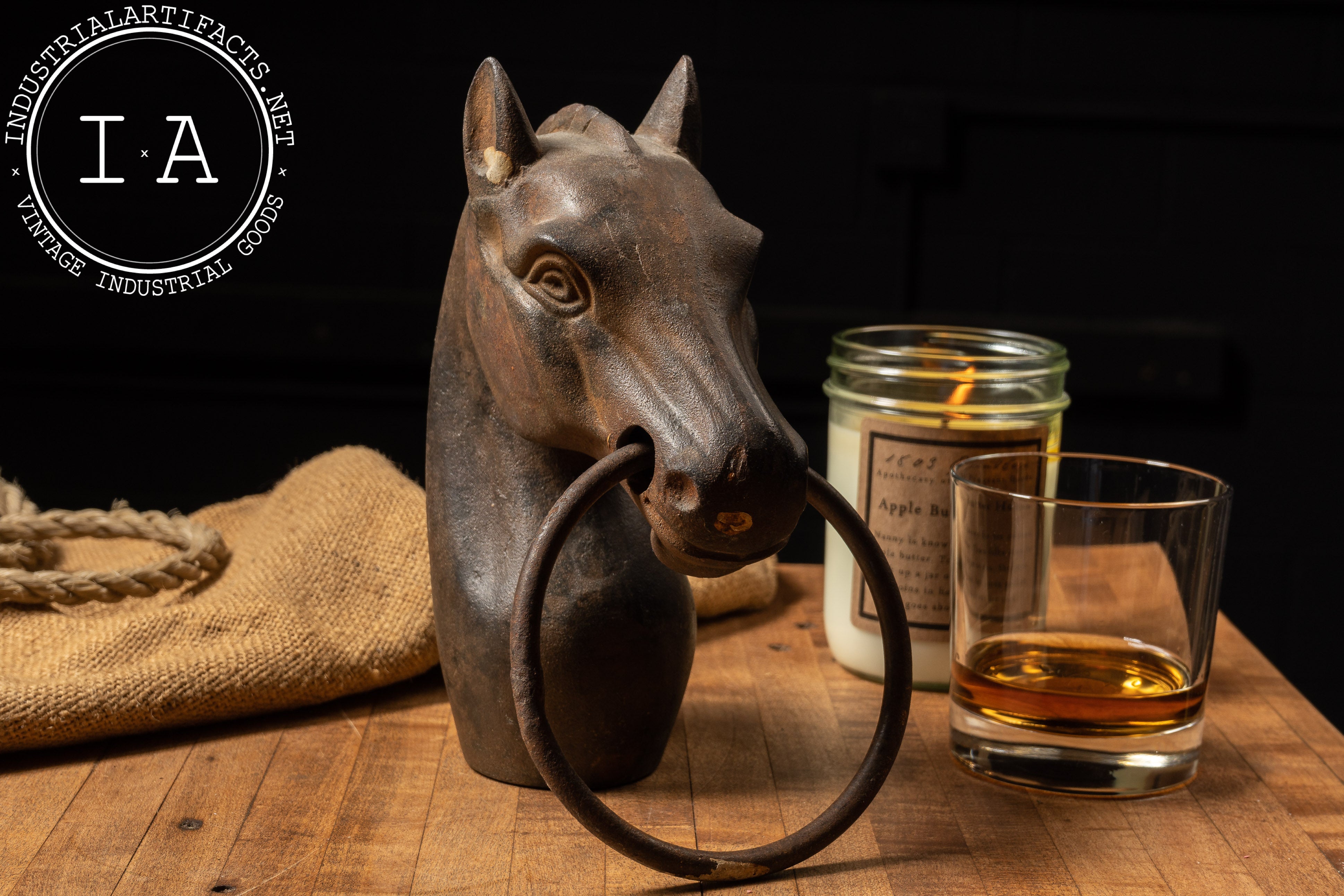 Cast Metal Horse Head Hitching Post Topper – Industrial Artifacts