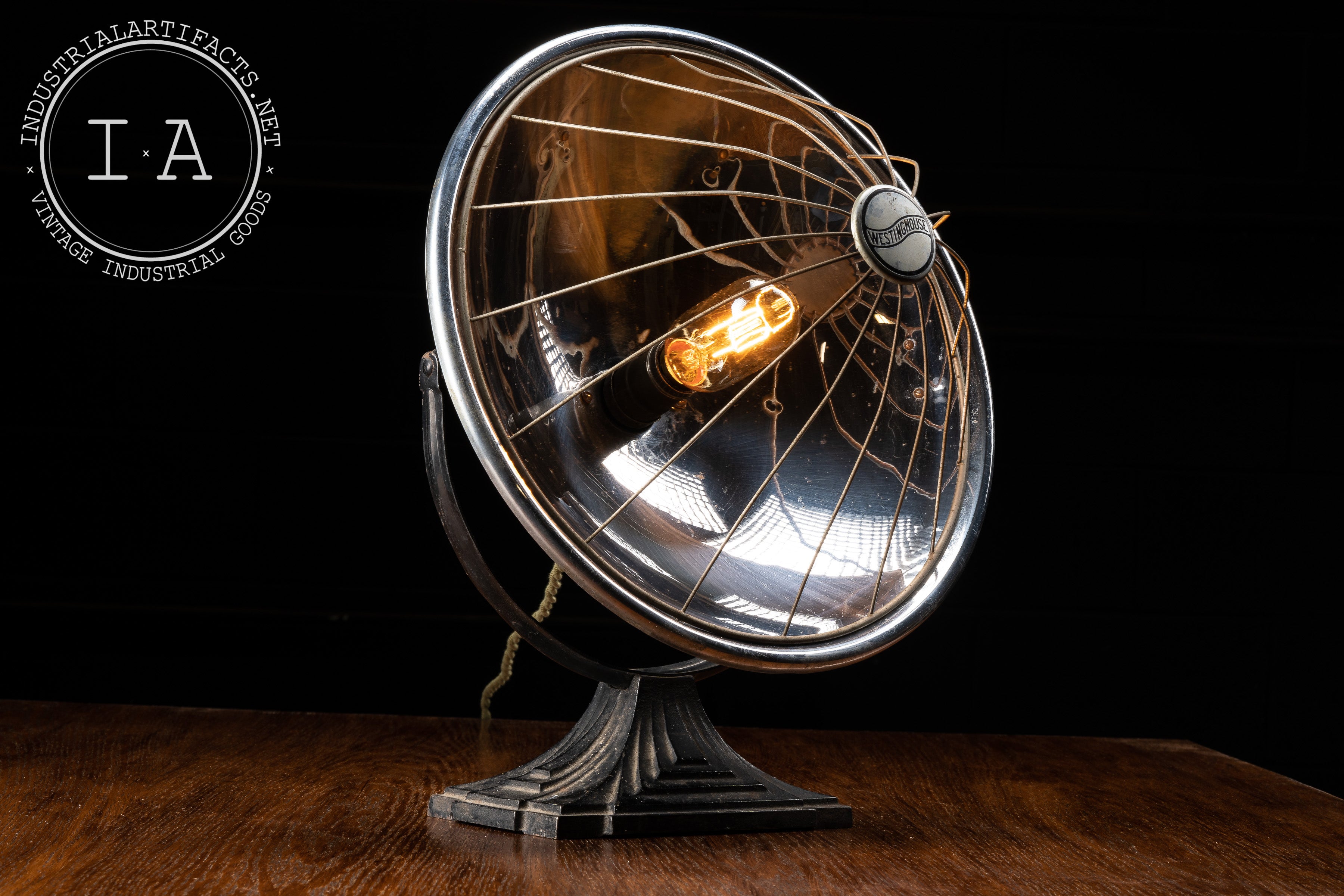 Antique Art Deco Converted Reflective Heater Lamp – Industrial Artifacts