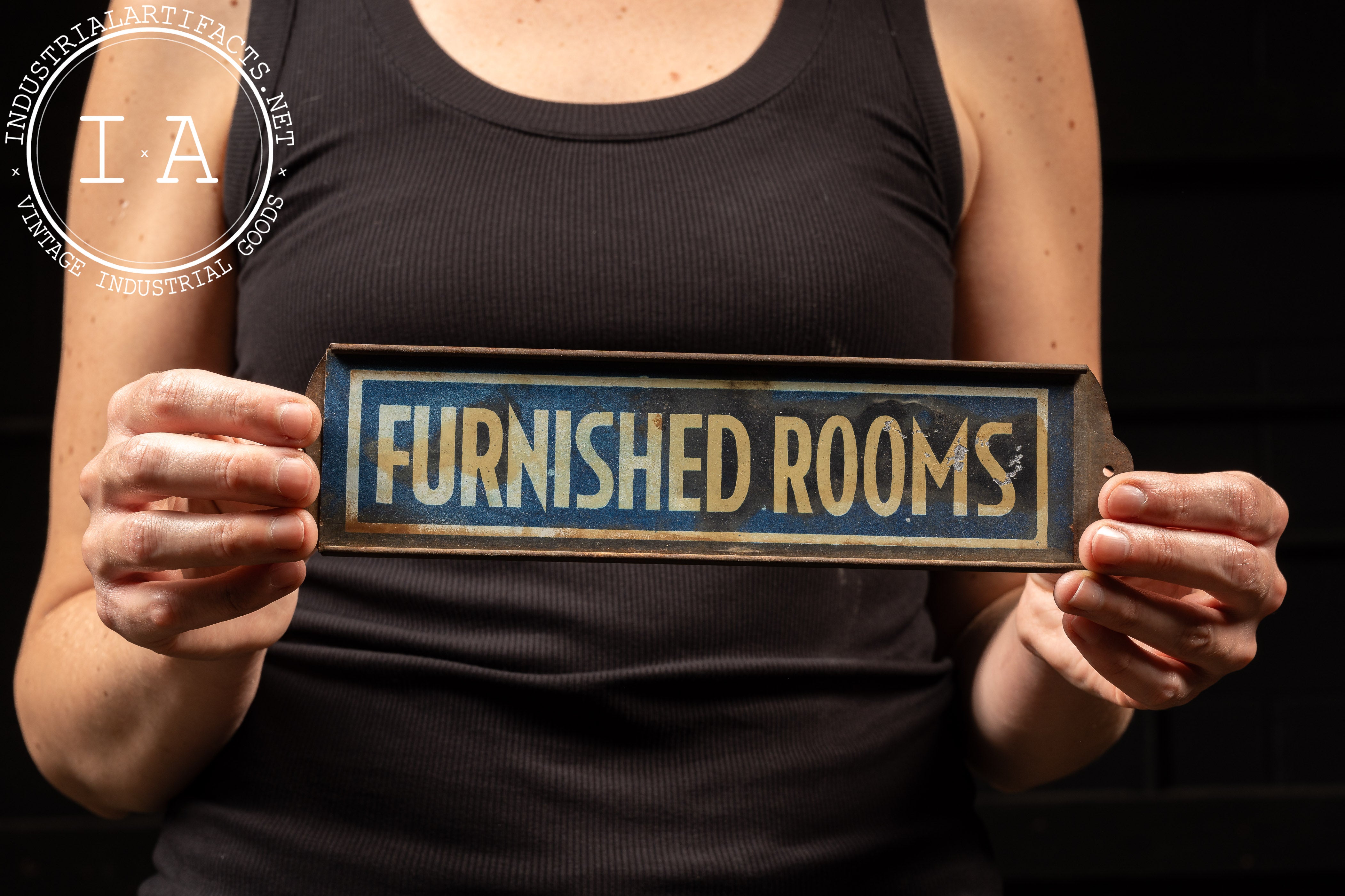 Painted Tin Real Estate Sign – Industrial Artifacts