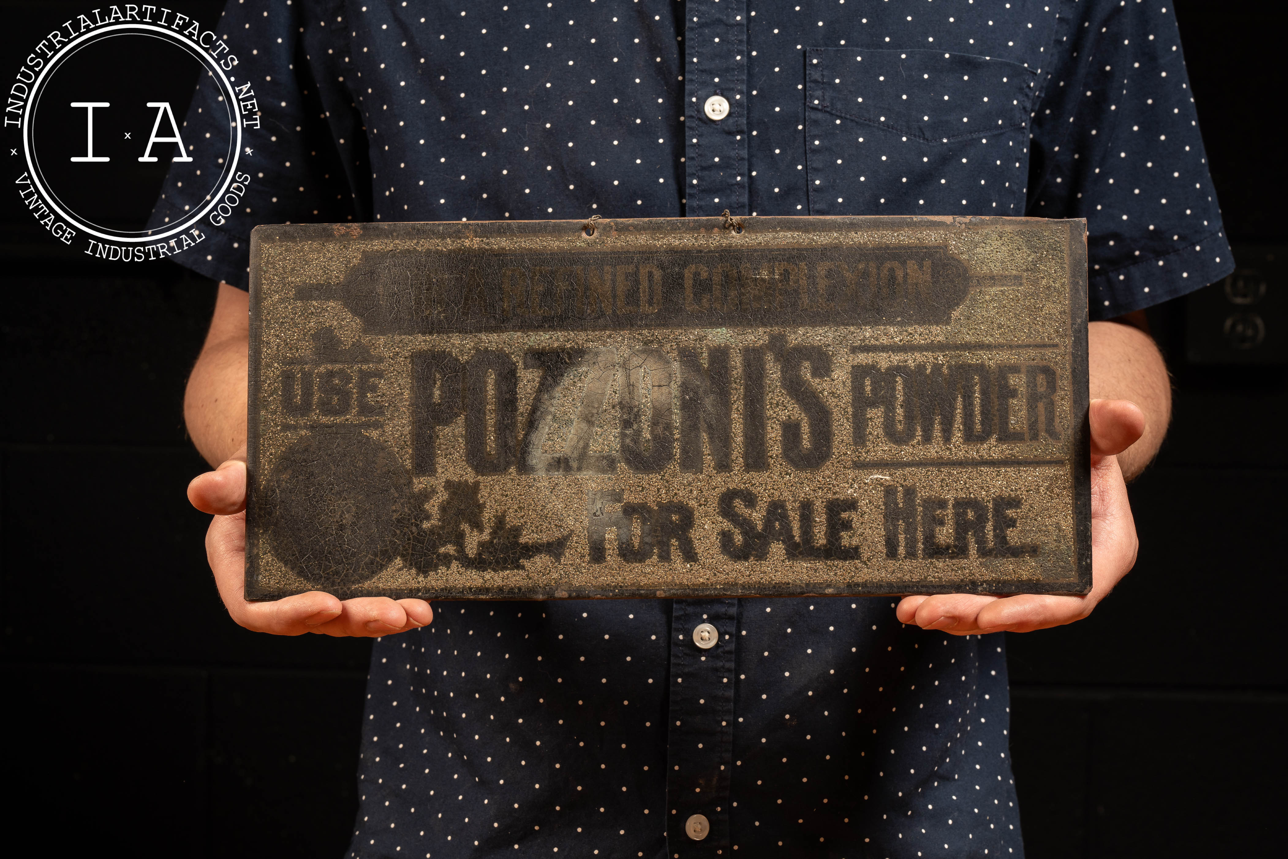 Early 20th Century TOC Pozzoni's Powder Sign – Industrial Artifacts