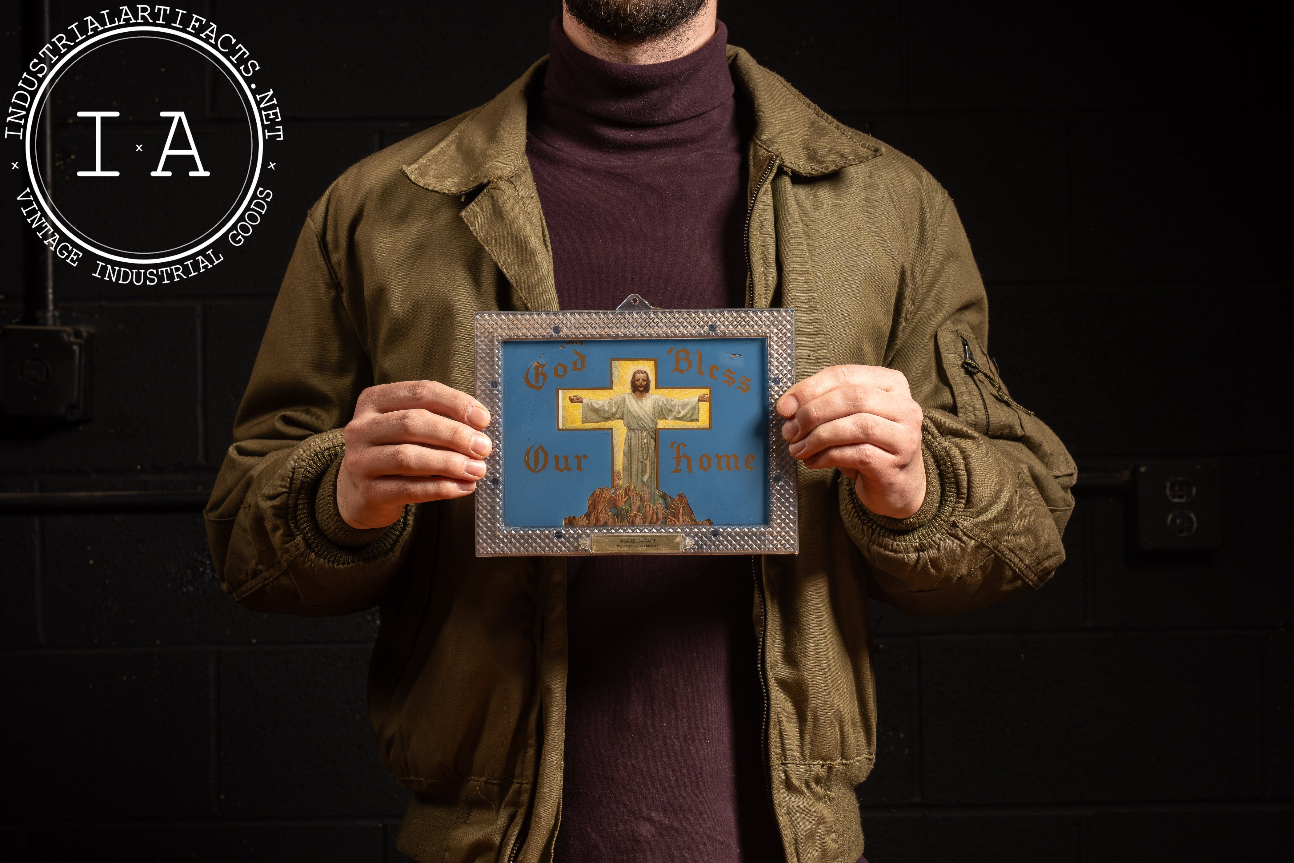 Vintage Promotional Christian Car Dealership Sign – Industrial Artifacts