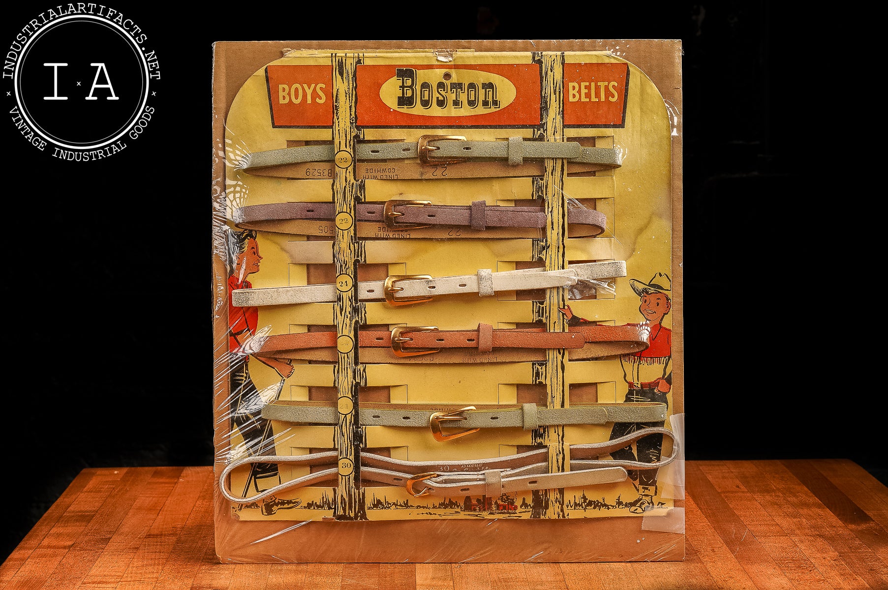 Vintage Boston Boys Belts Point-of-Sale Countertop Display – Industrial ...