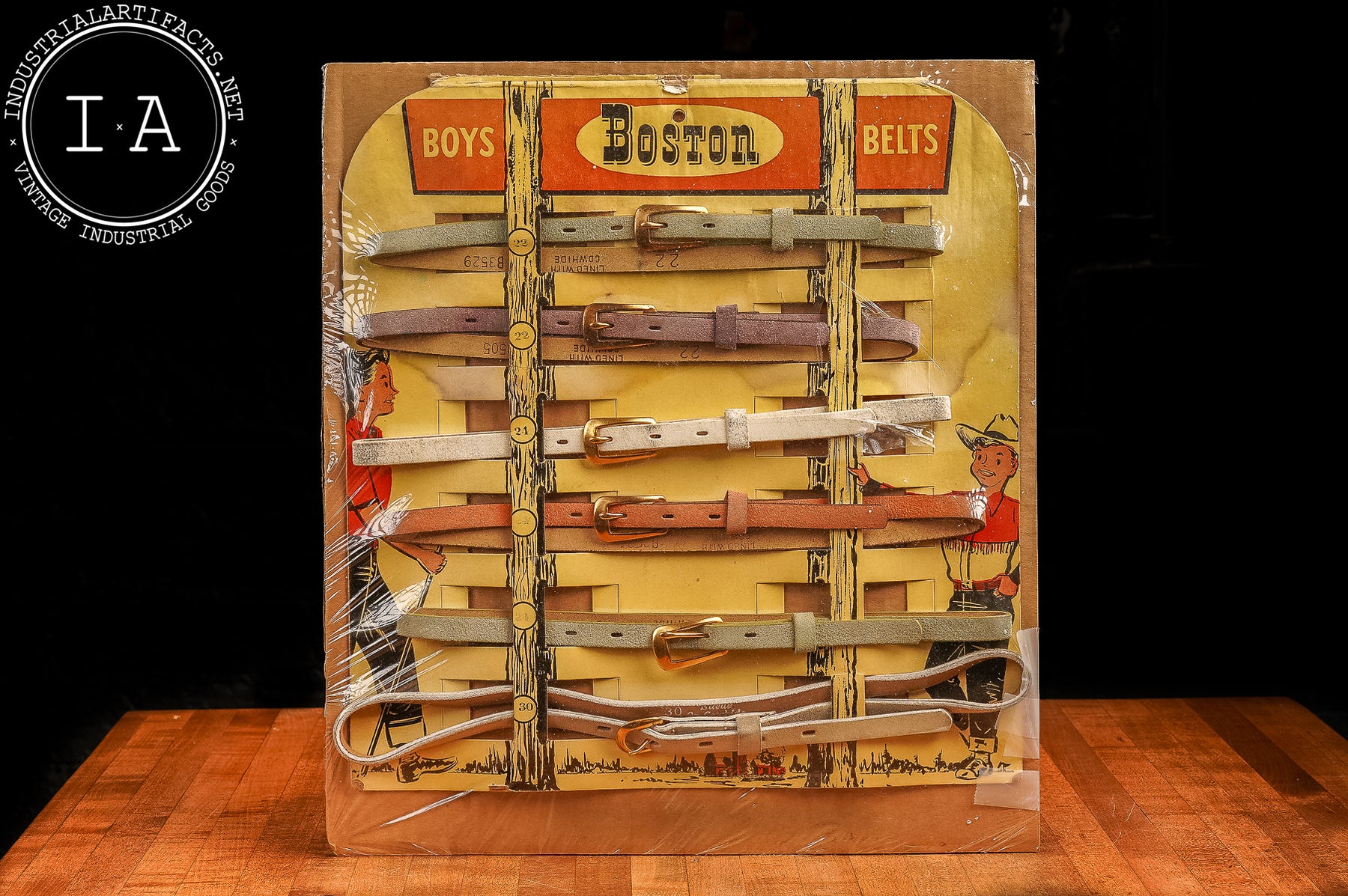 Vintage Boston Boys Belts Point-of-Sale Countertop Display – Industrial ...