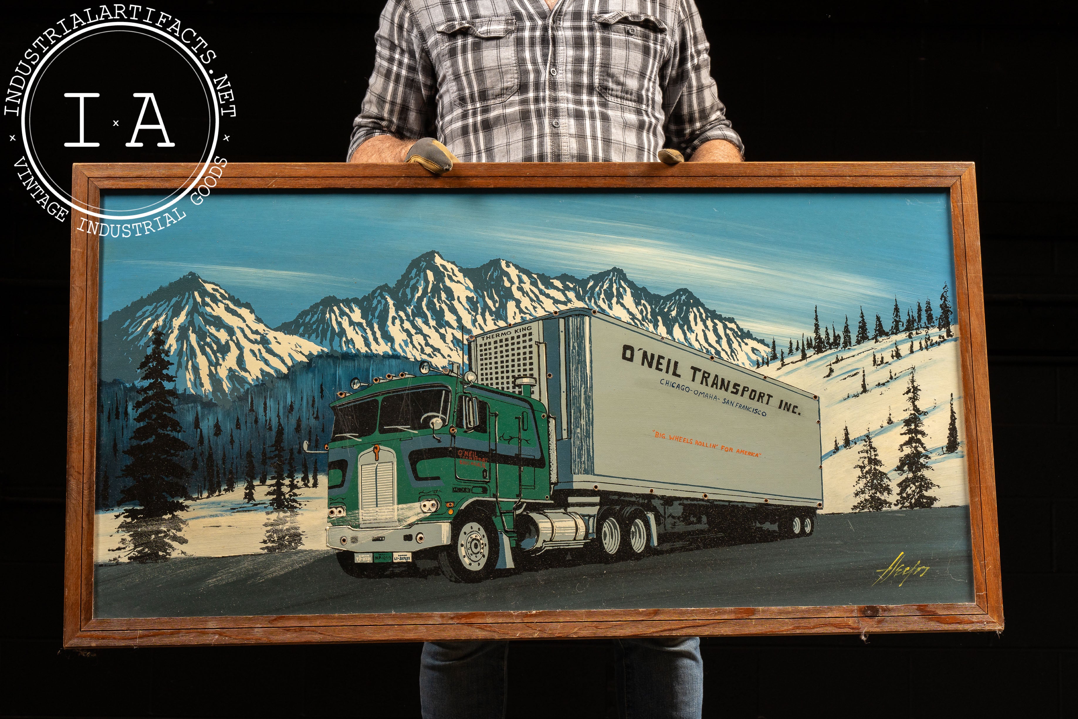 Vintage Framed O'Neil Semi Painting; Signed – Industrial Artifacts