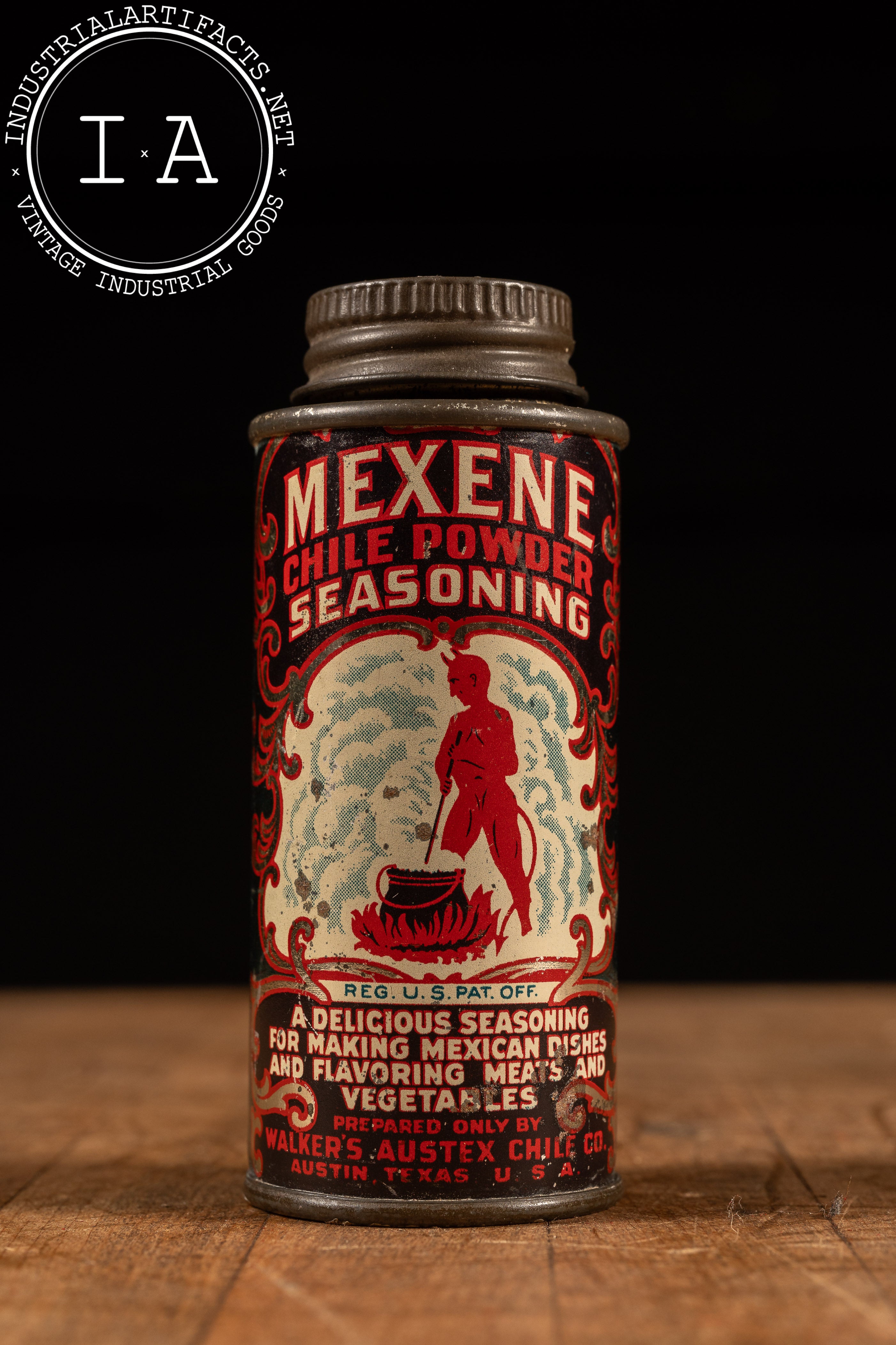 Vintage Full Mexene Chile Powder Can – Industrial Artifacts