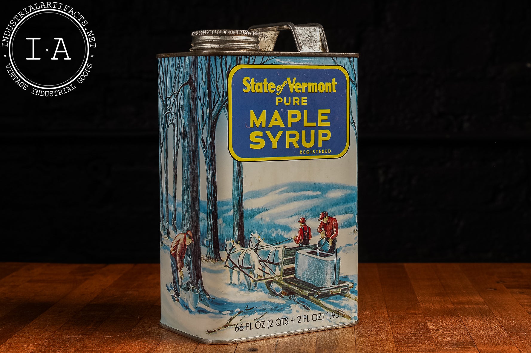 Vintage State of Vermont 66 oz. Maple Syrup Can – Industrial Artifacts