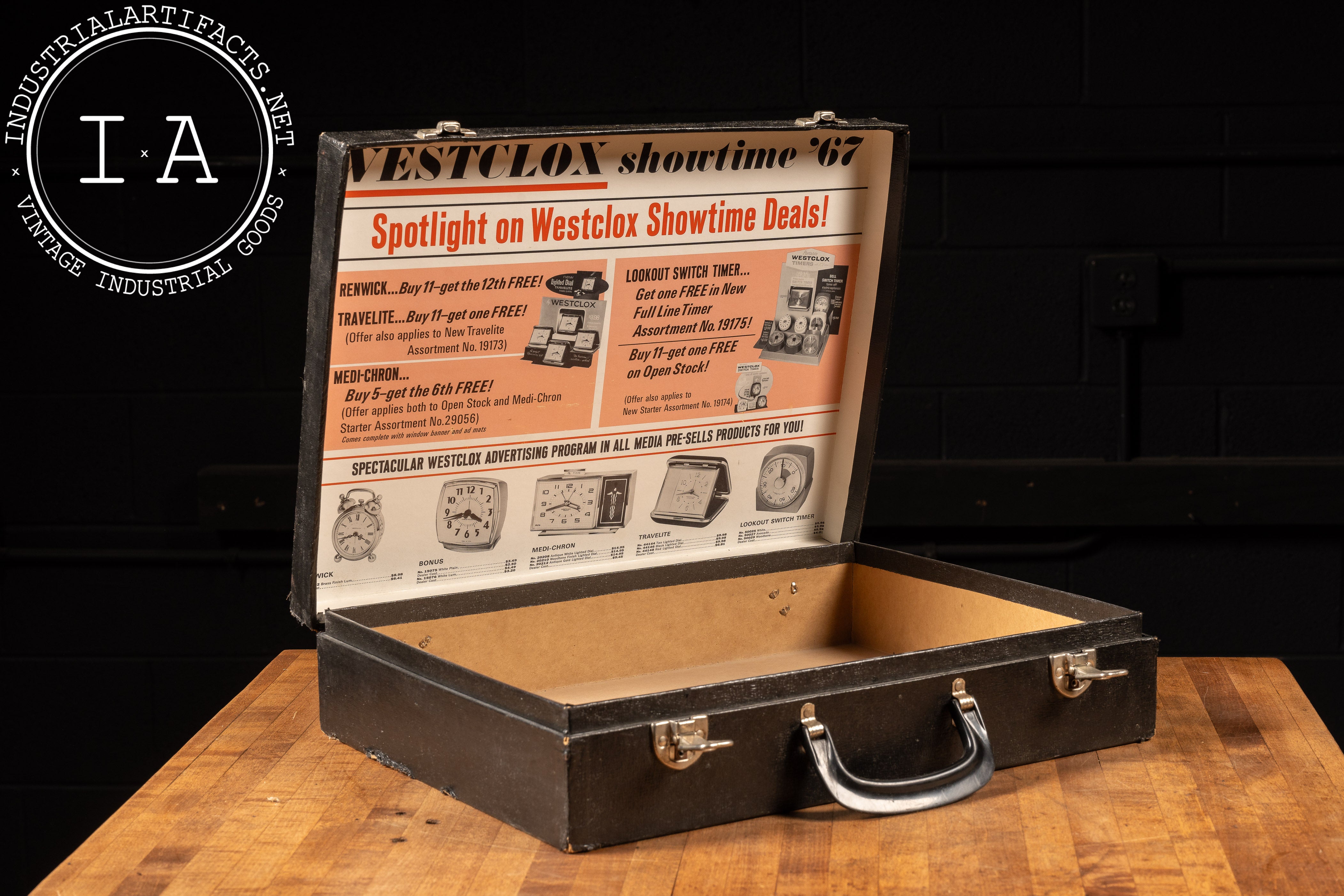 c. 1967 Westclox Salesman Sample Case – Industrial Artifacts
