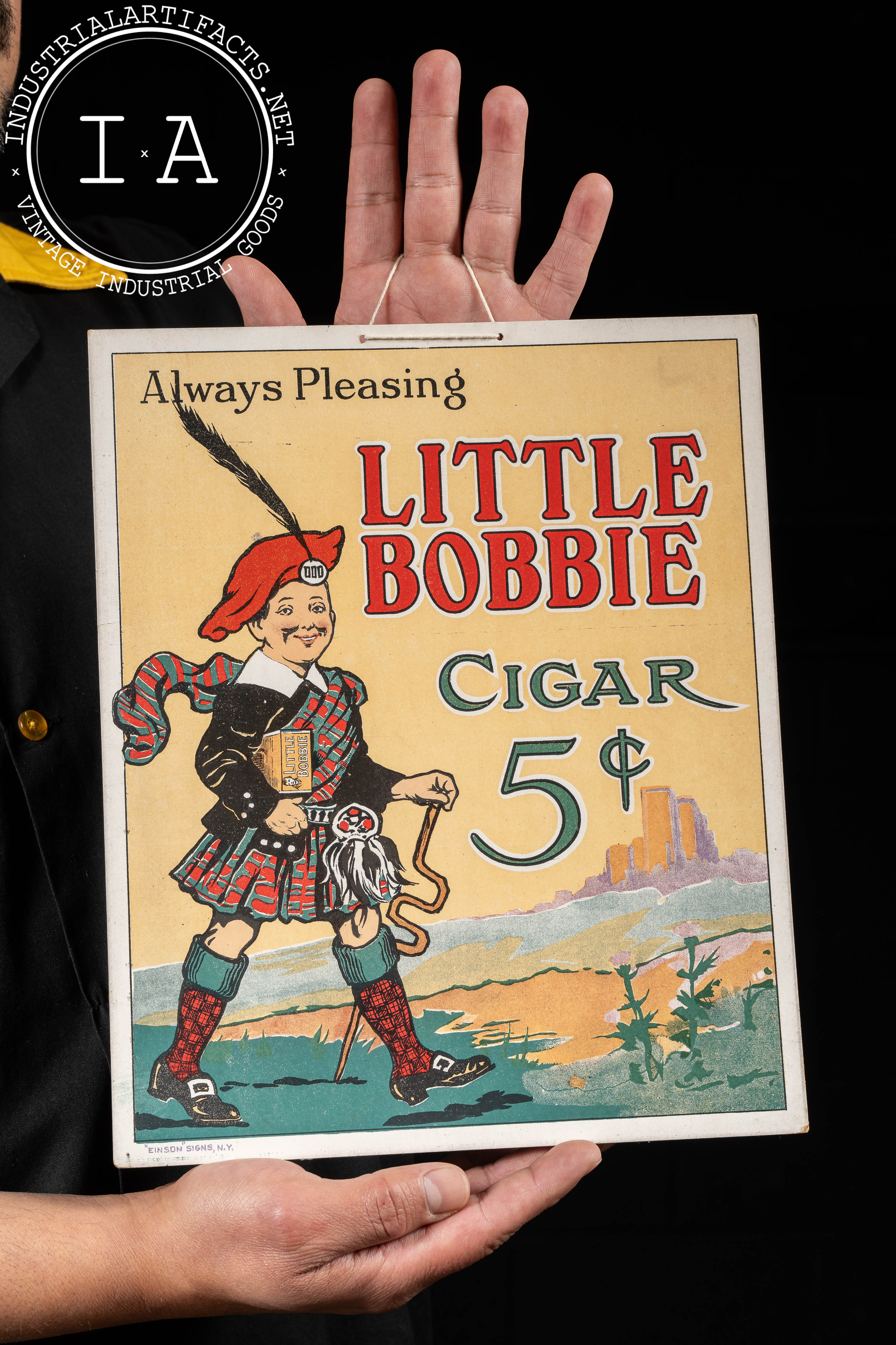 Antique Little Bobbie Cigar Cardstock Ad – Industrial Artifacts