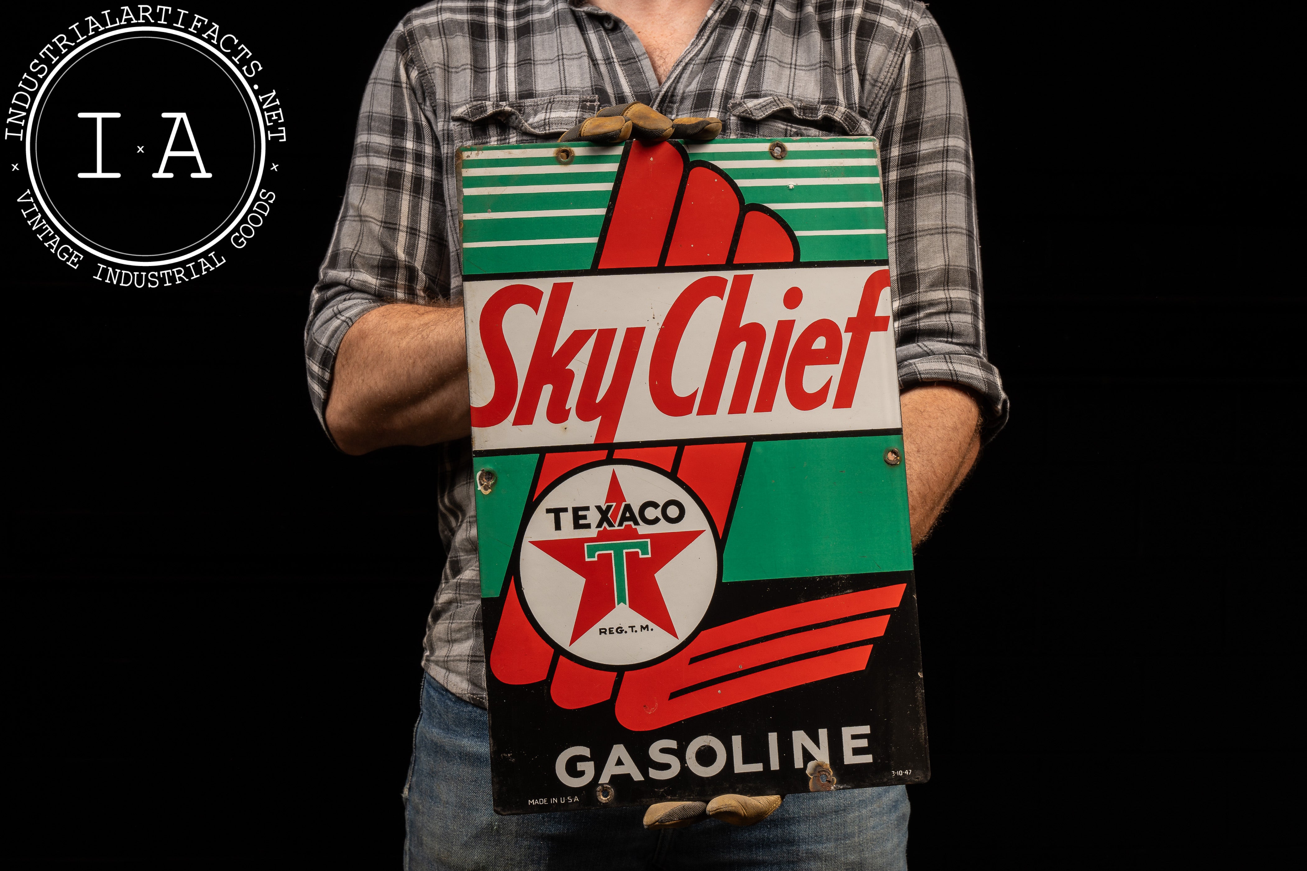 Vintage Sky Chief/Texaco SSP Advertising Sign – Industrial Artifacts