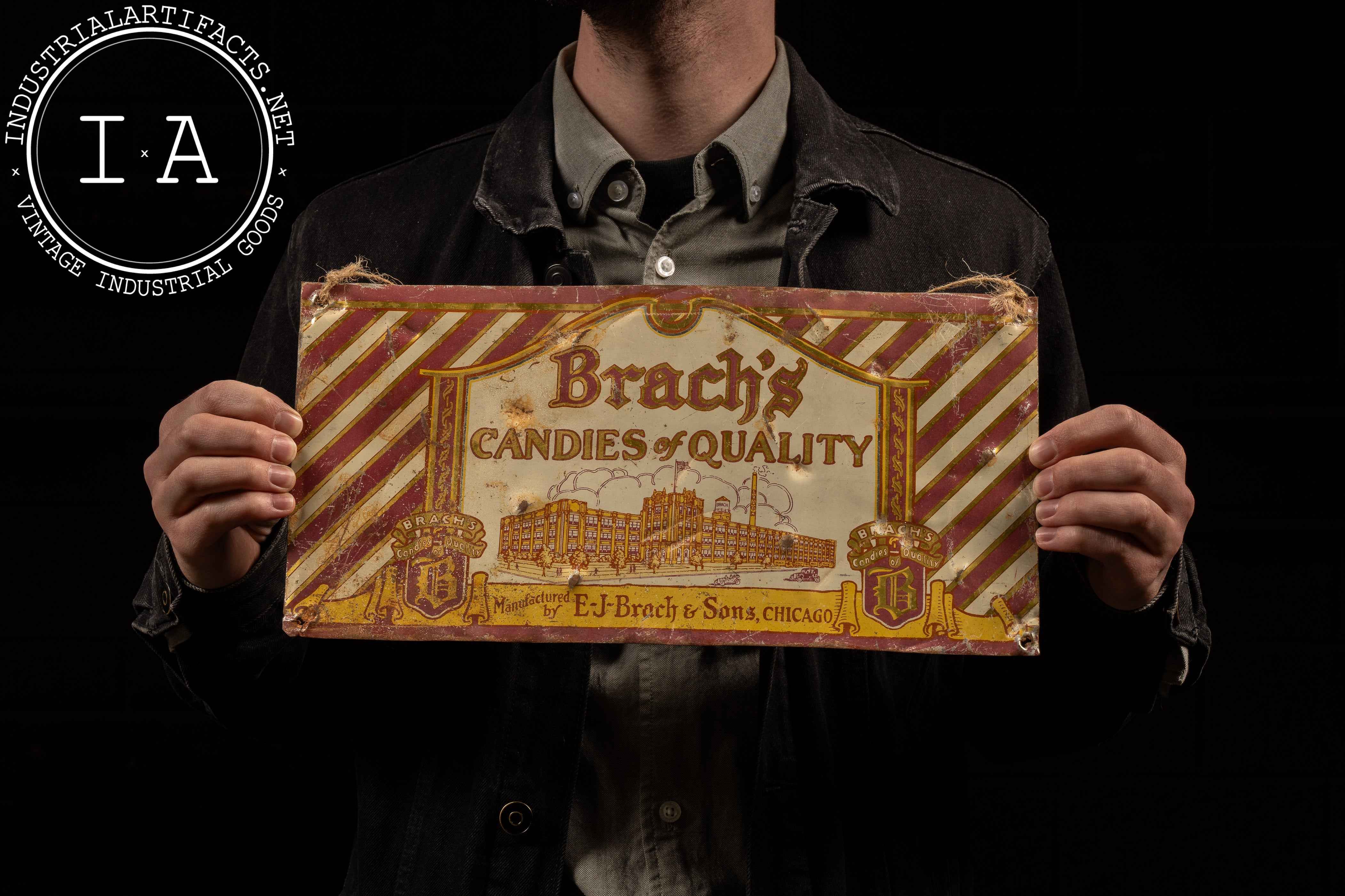 Early 20th Century Brach's Candy Sign – Industrial Artifacts