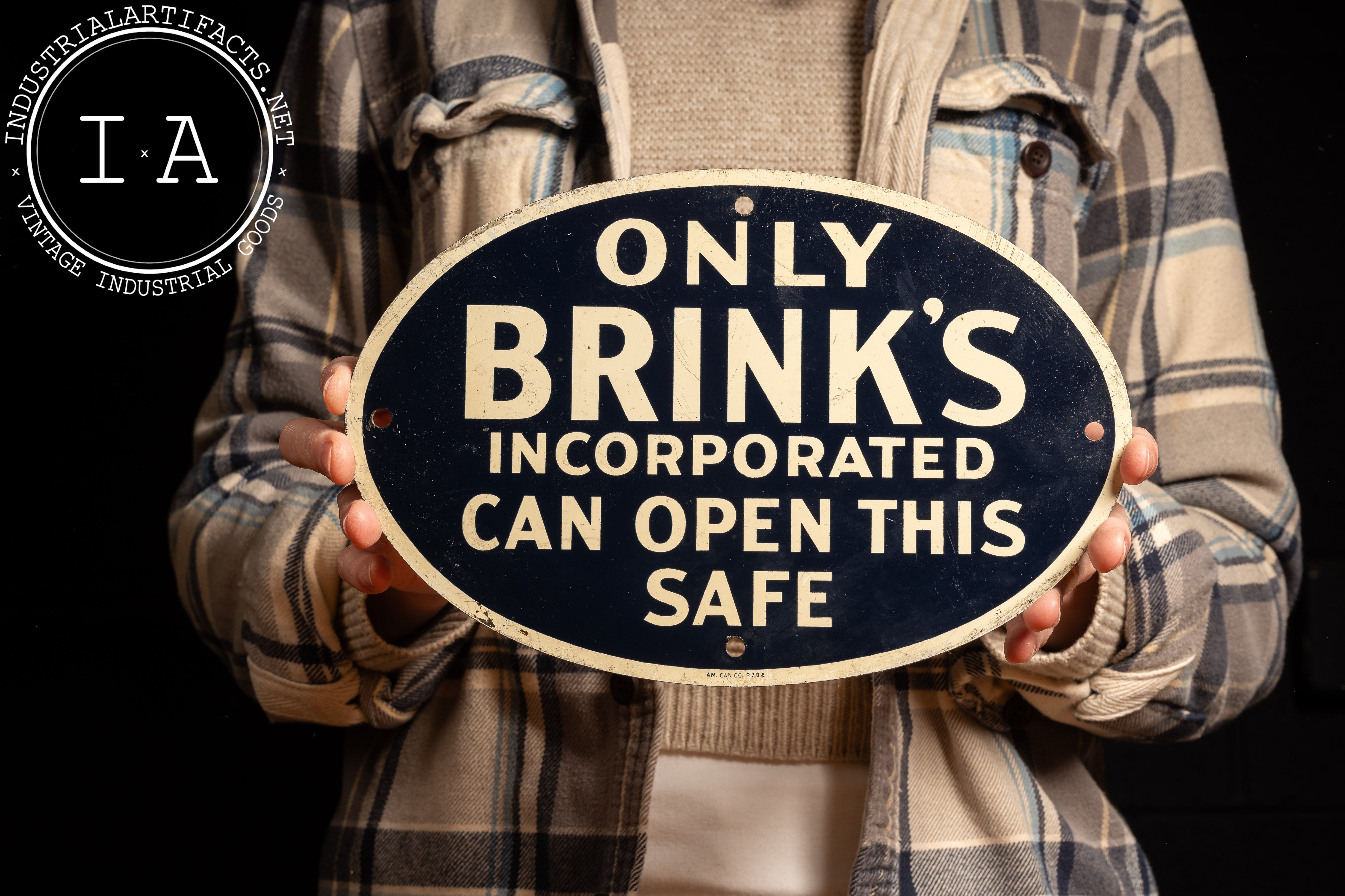 Vintage Brink's Single-Sided Metal Sign – Industrial Artifacts