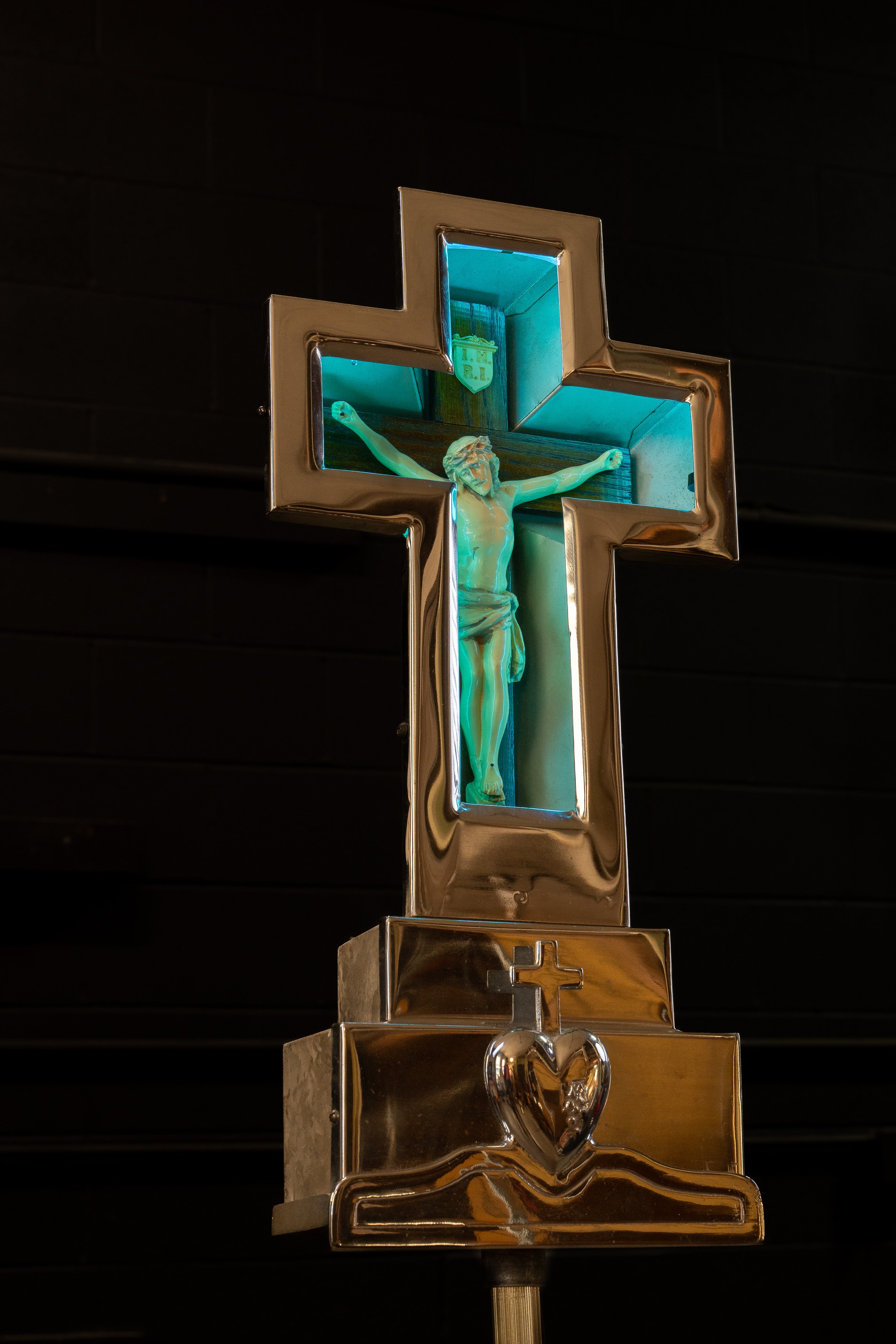 Vintage Neon Standing Crucifix – Industrial Artifacts