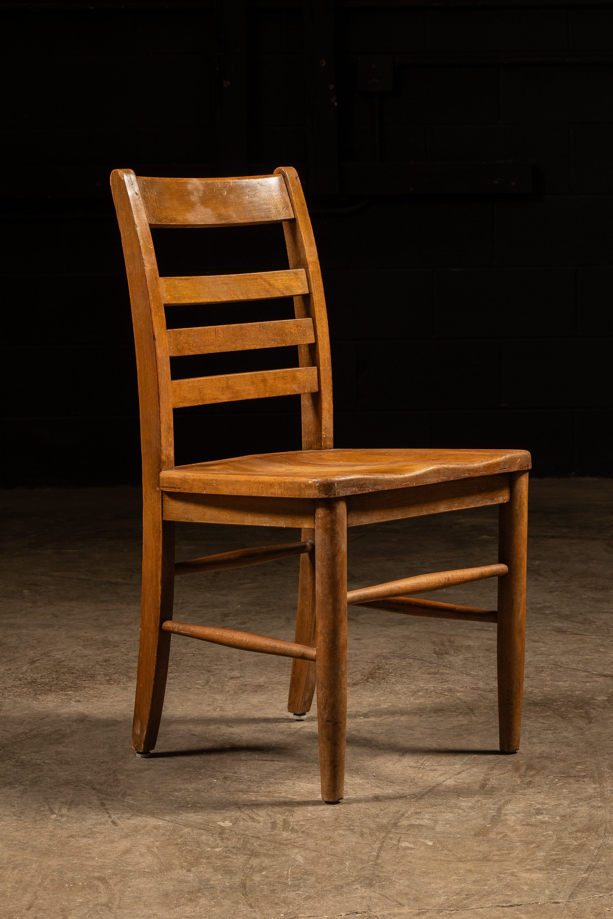 Antique Ladder Back Wooden Dining Chair – Industrial Artifacts