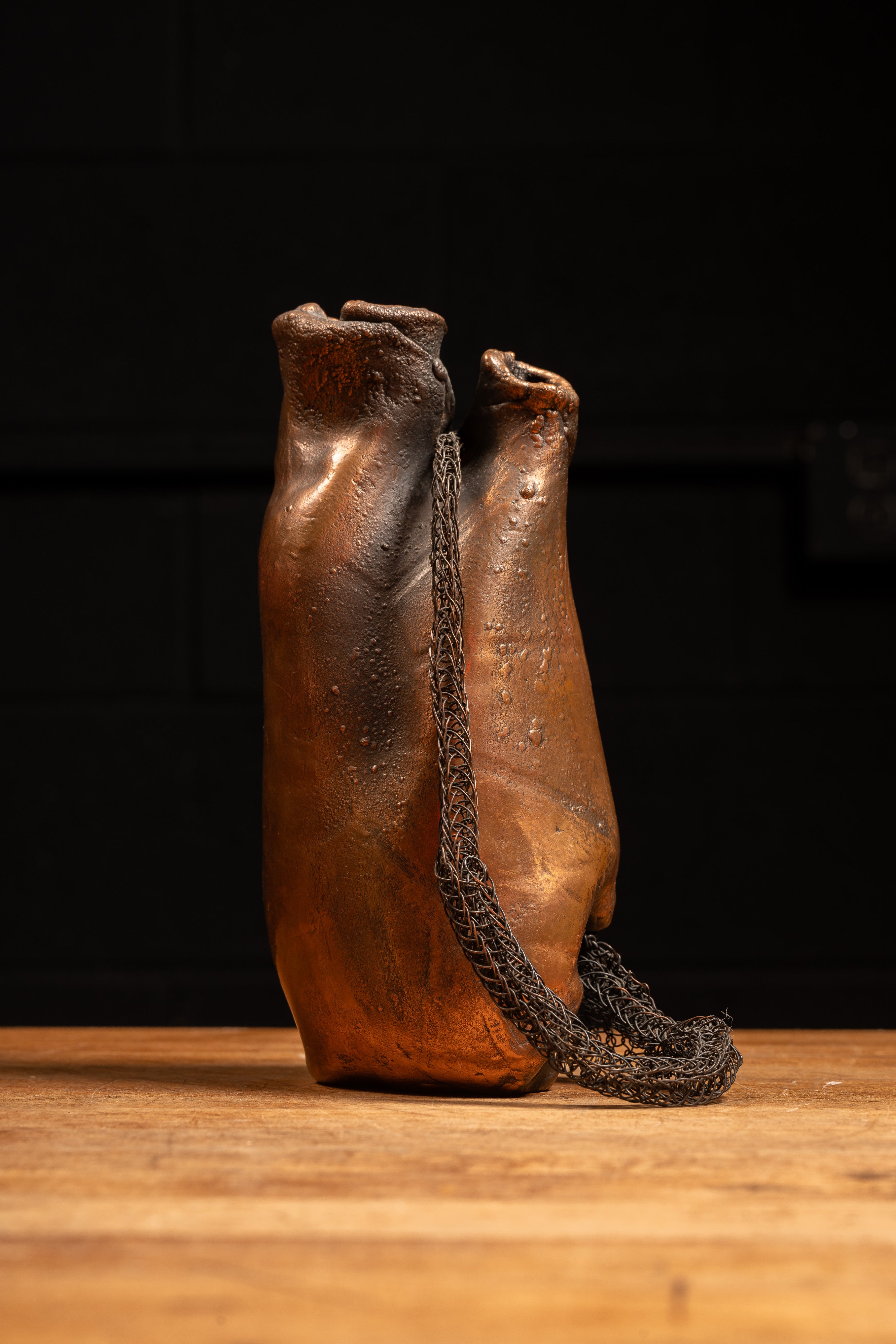 Raised Copper Vessel with Reticulated Repoussé Finish – Industrial ...