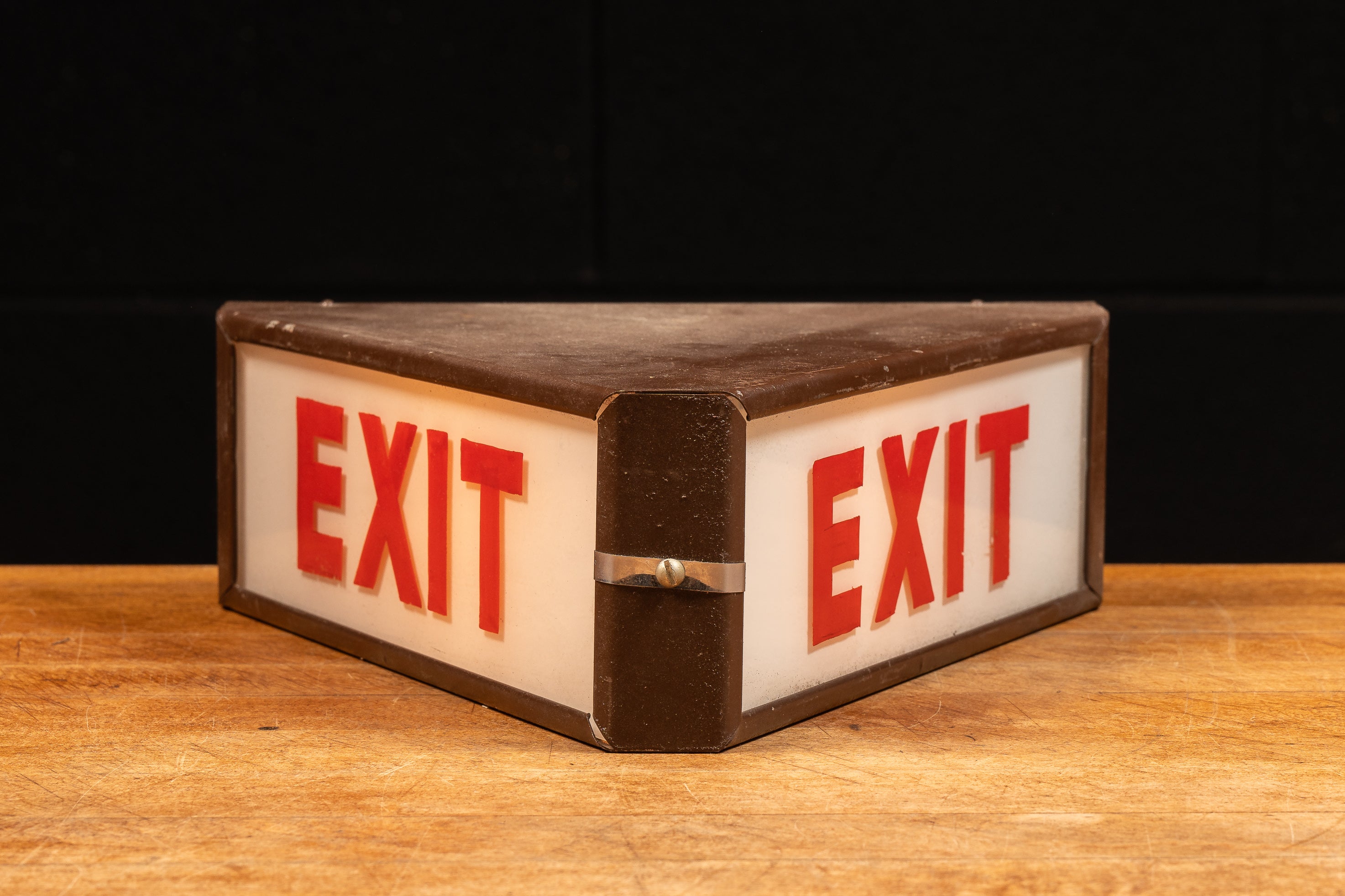 Vintage Lighted Theater Lobby Exit Sign – Industrial Artifacts