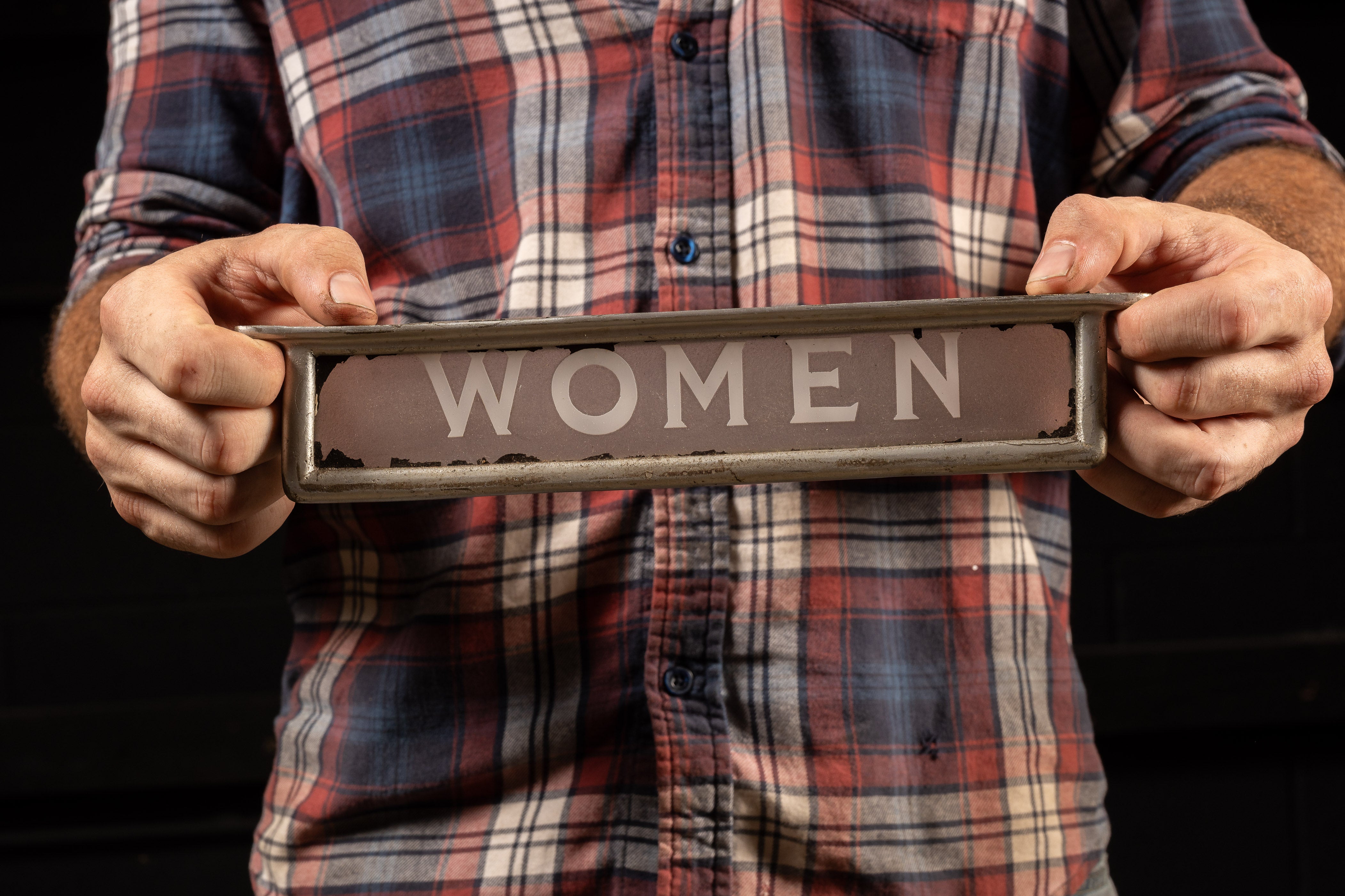 Etched Glass Pullman Car Women Sign – Industrial Artifacts