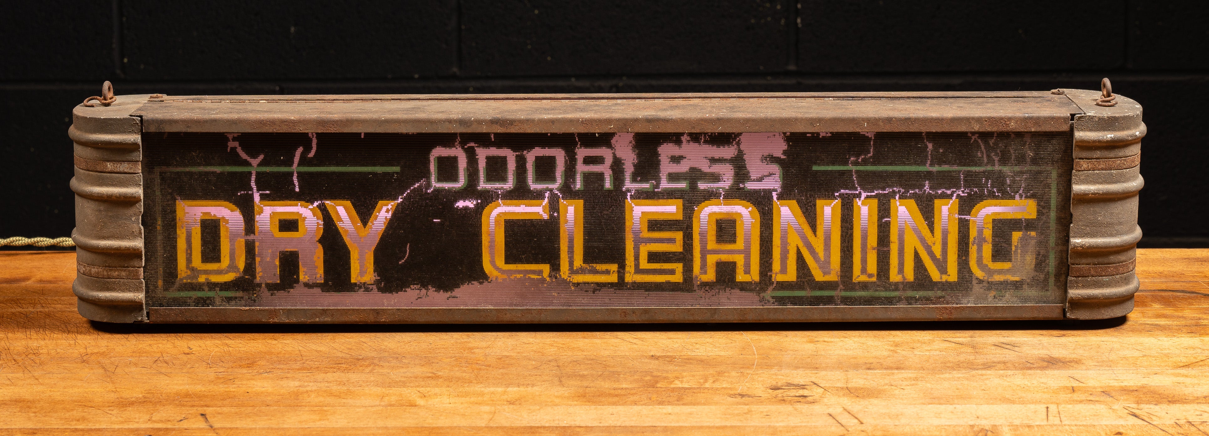 Vintage Odorless Dry Cleaning Lighted Sign – Industrial Artifacts
