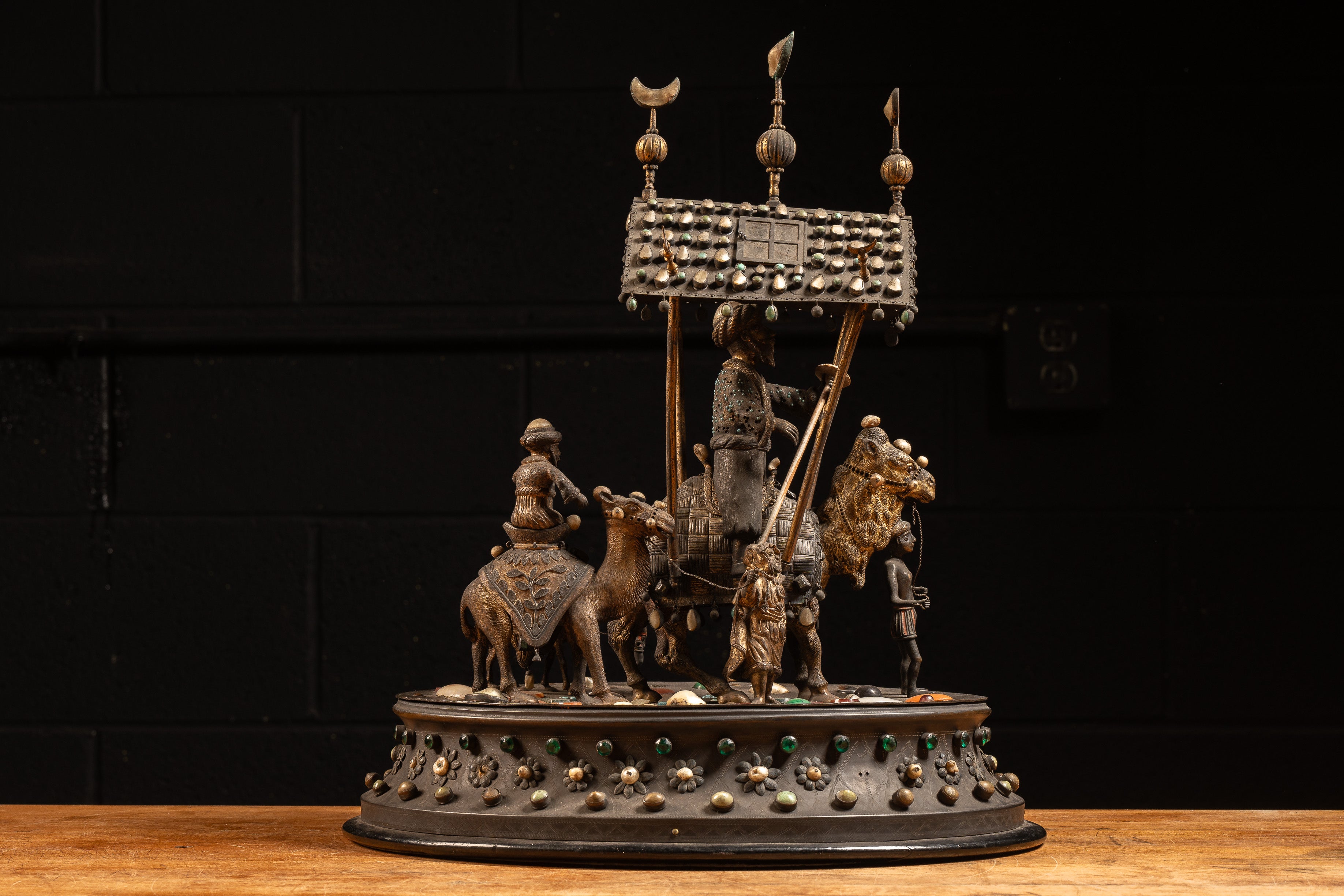 Vintage Brass Indian Procession Diorama – Industrial Artifacts