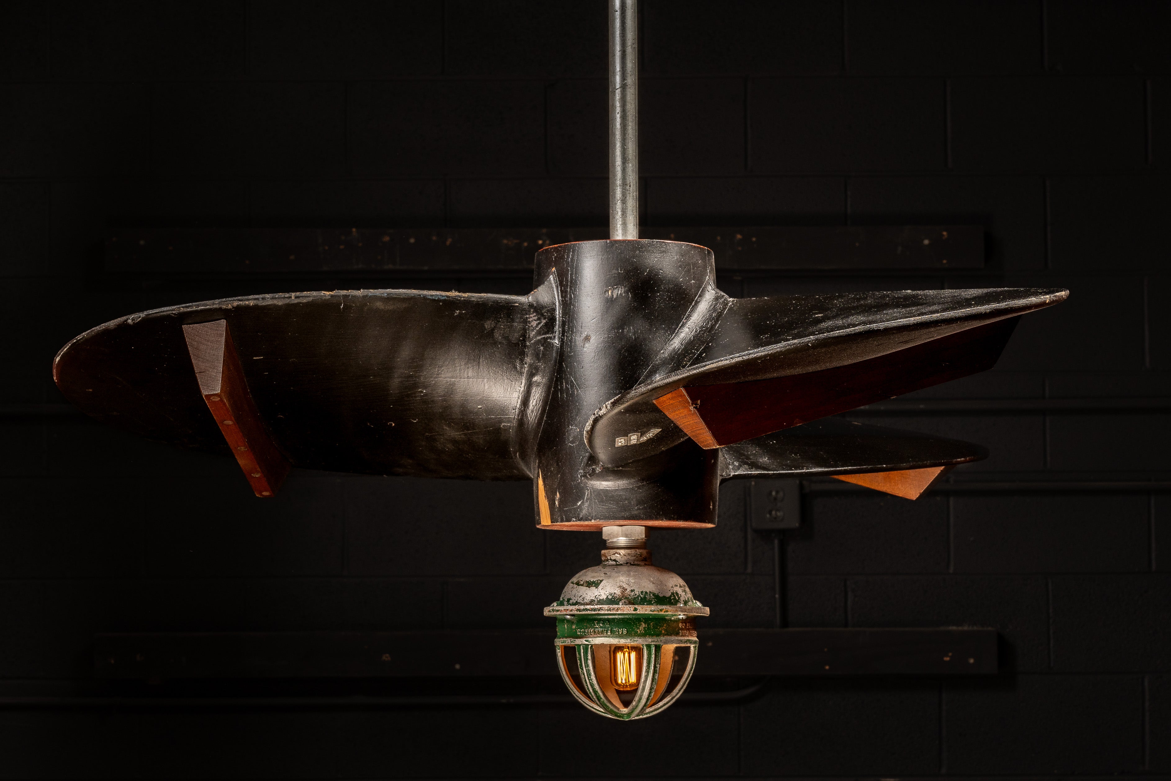 Antique Foundry Mold Ship Propeller Lamp – Industrial Artifacts