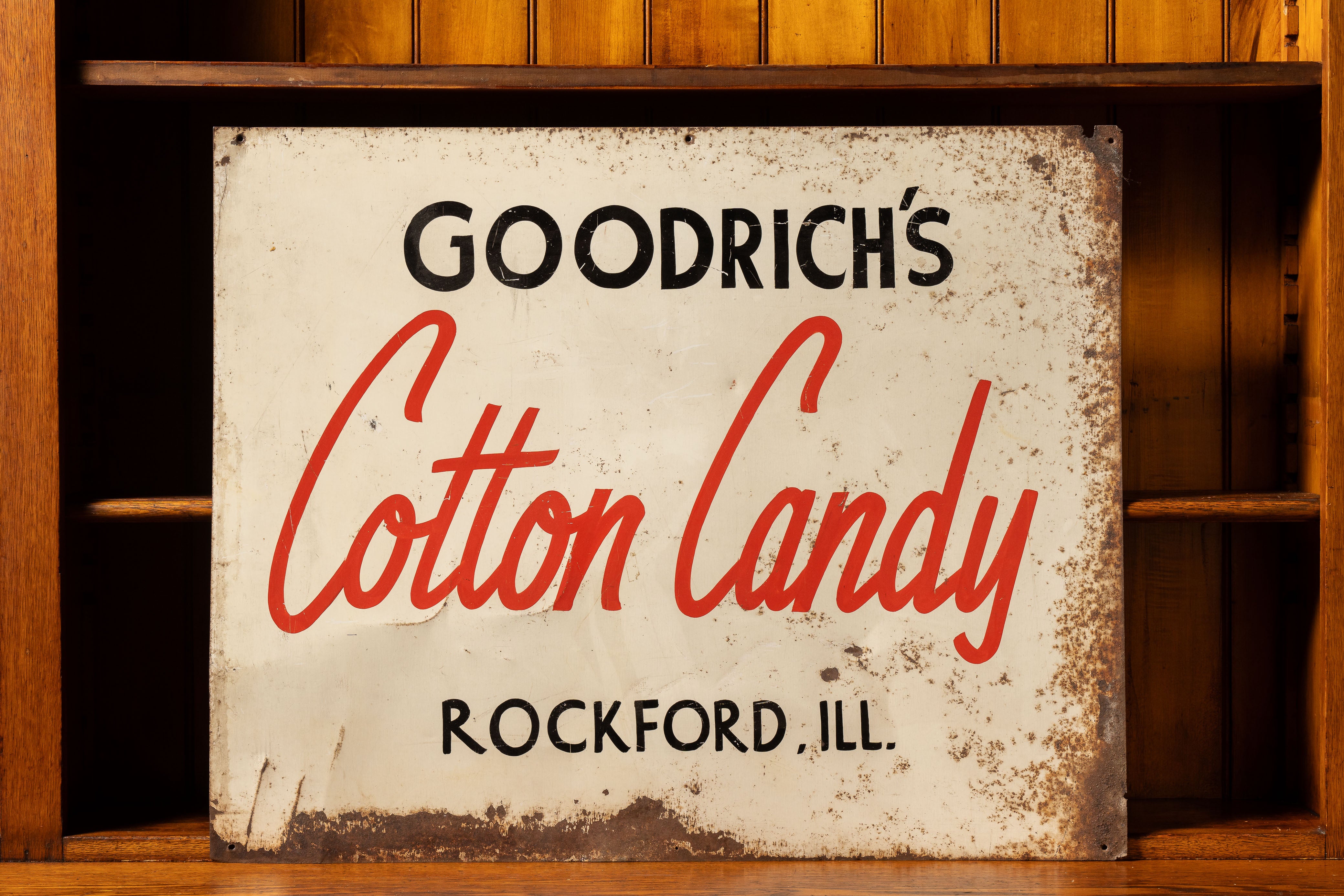 Vintage Goodrich's Cotton Candy Tin Sign – Industrial Artifacts
